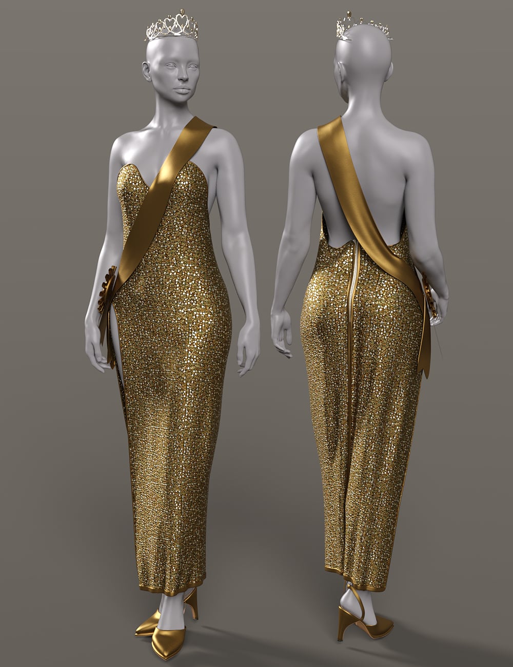 InStyle - dForce Pageant Queen Outfit for Genesis 8 Female and Genesis ...