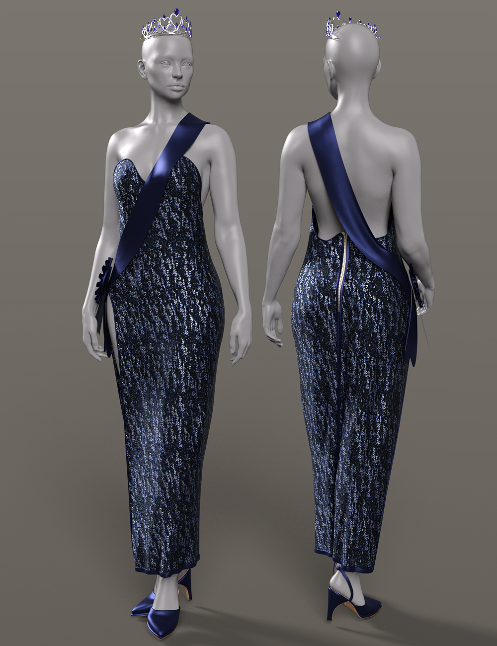 InStyle - dForce Pageant Queen Outfit for Genesis 8 Female and Genesis ...