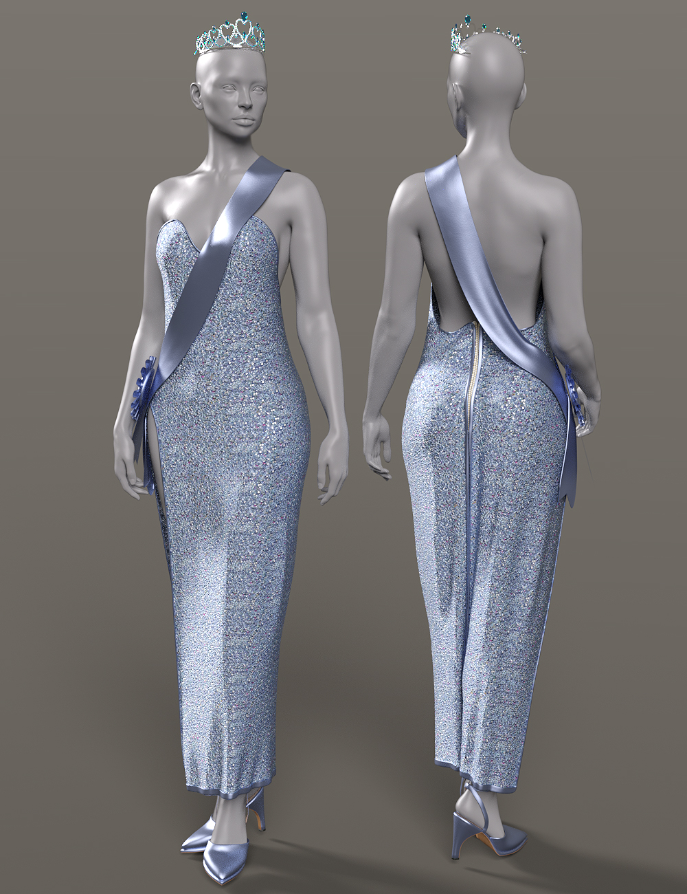 InStyle - dForce Pageant Queen Outfit for Genesis 8 Female and Genesis ...