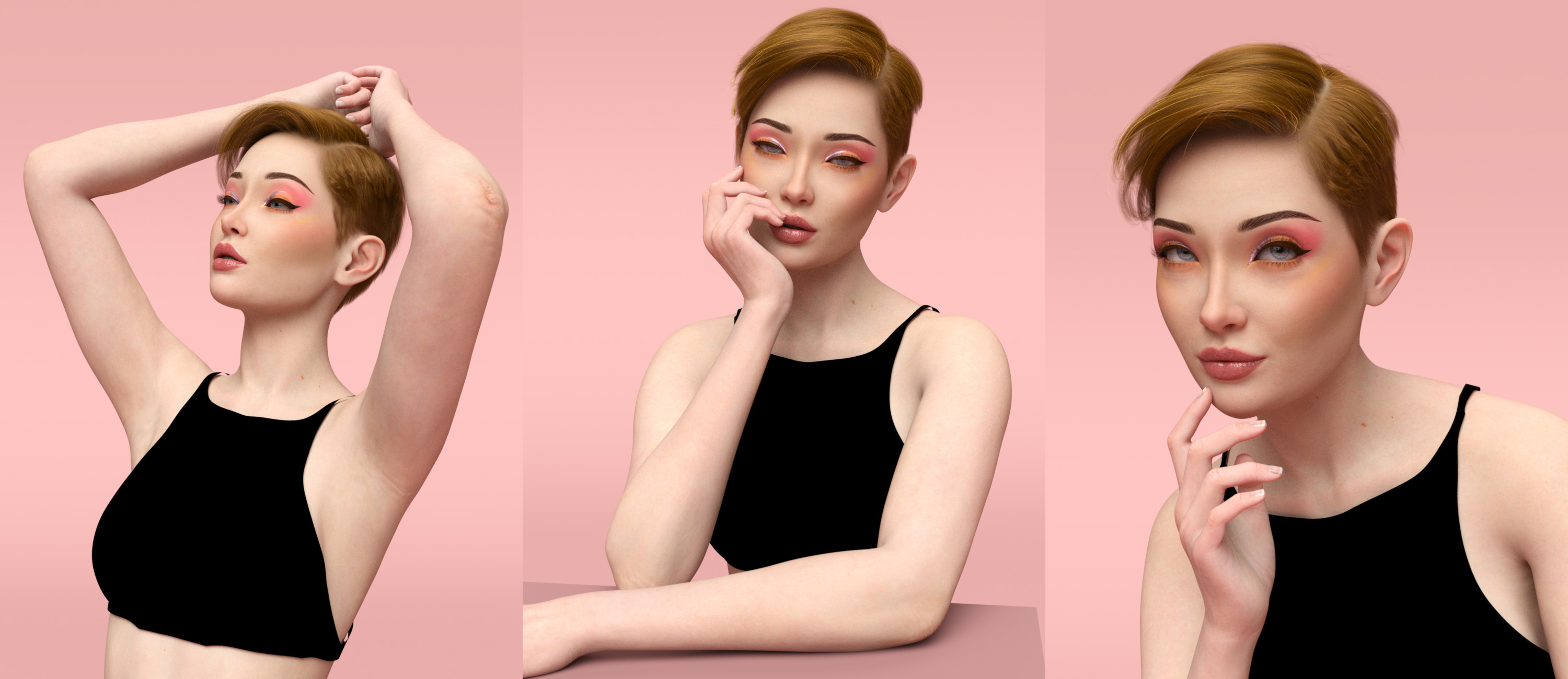 MUA Beauty Shot Poses for Genesis 9 & Genesis 8 Female | Daz 3D