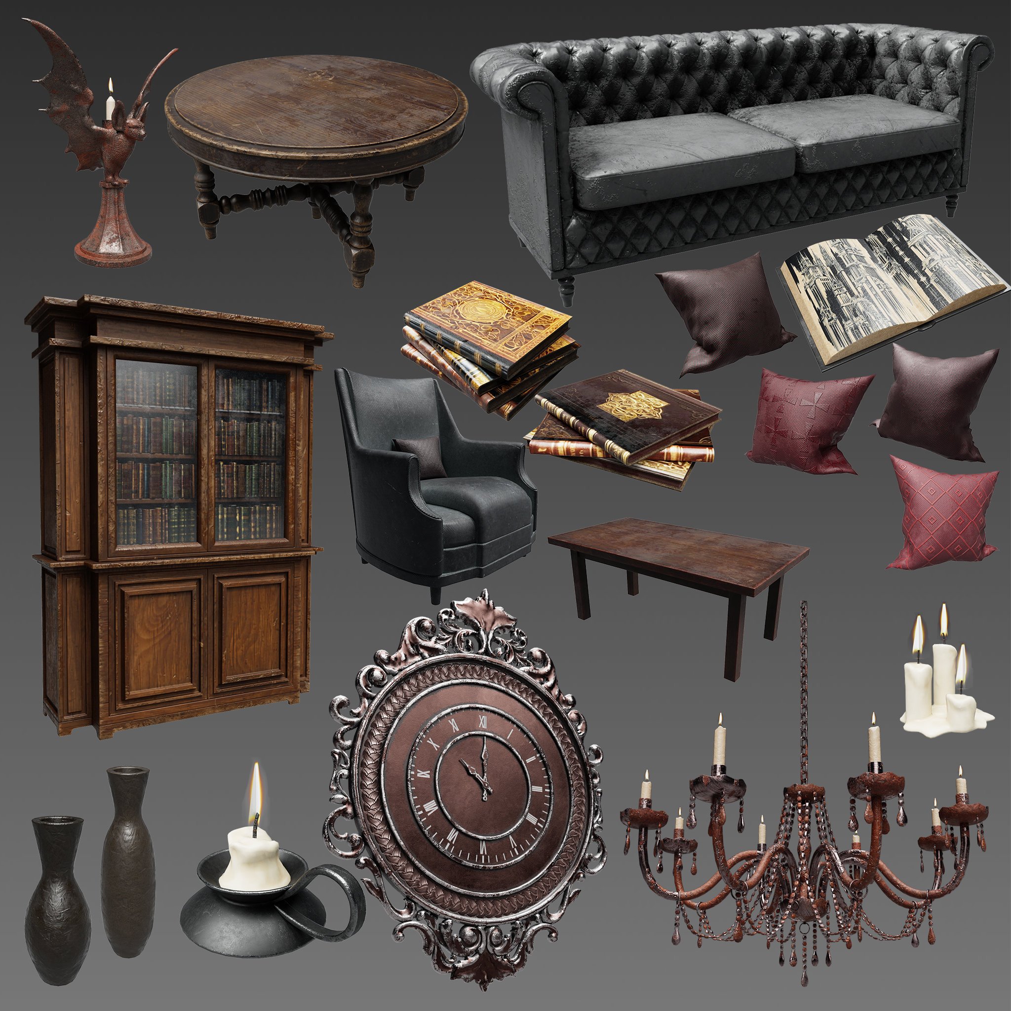 FG Gothic Mansion Bundle | Daz 3D