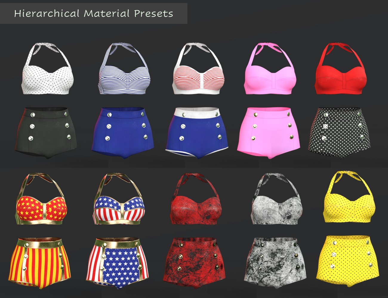 dForce Rockabilly Swim for Genesis 9 and Genesis 8 Female | Daz 3D