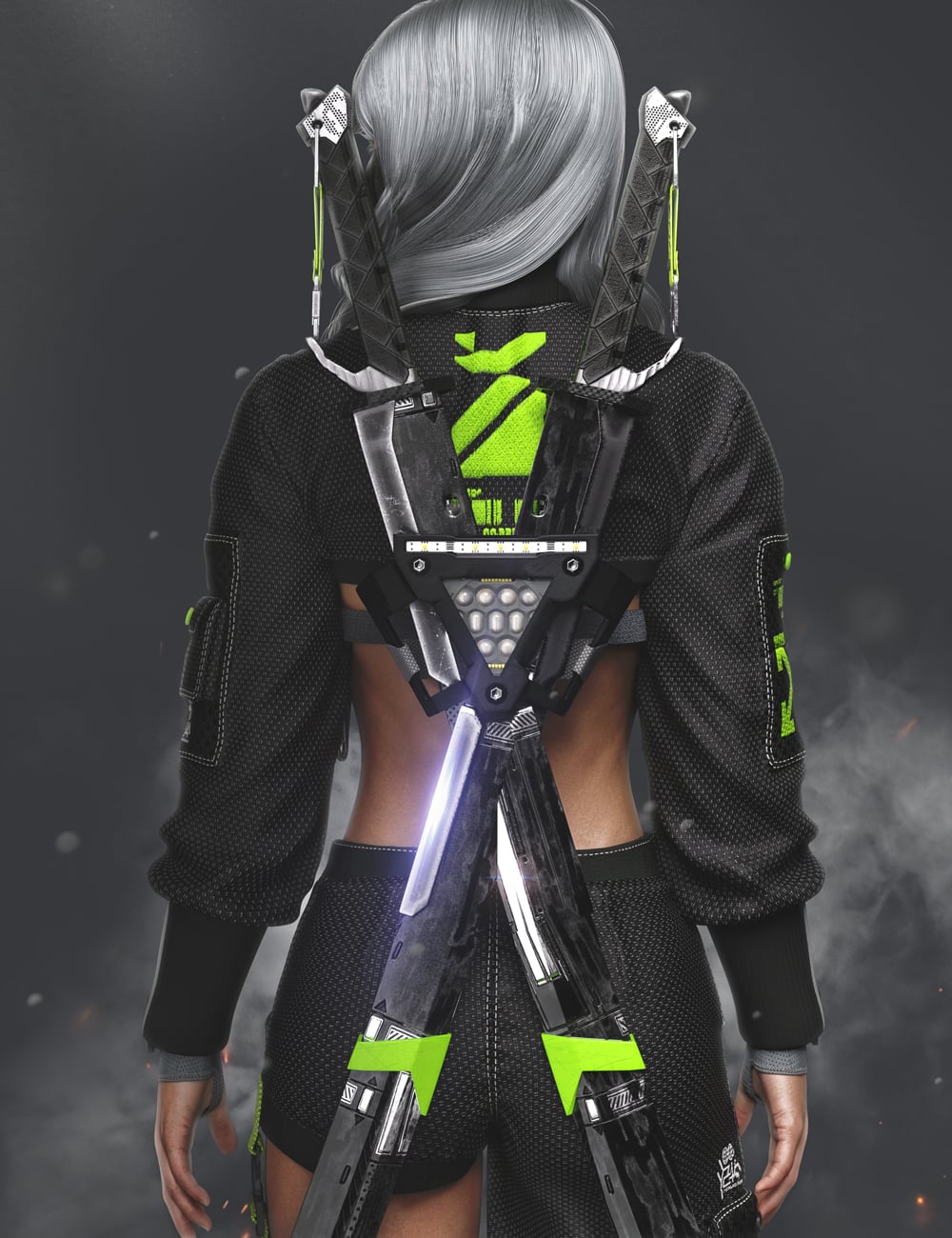 AJC Nexus Blade Outfit For Genesis 9 Feminine | Daz 3D