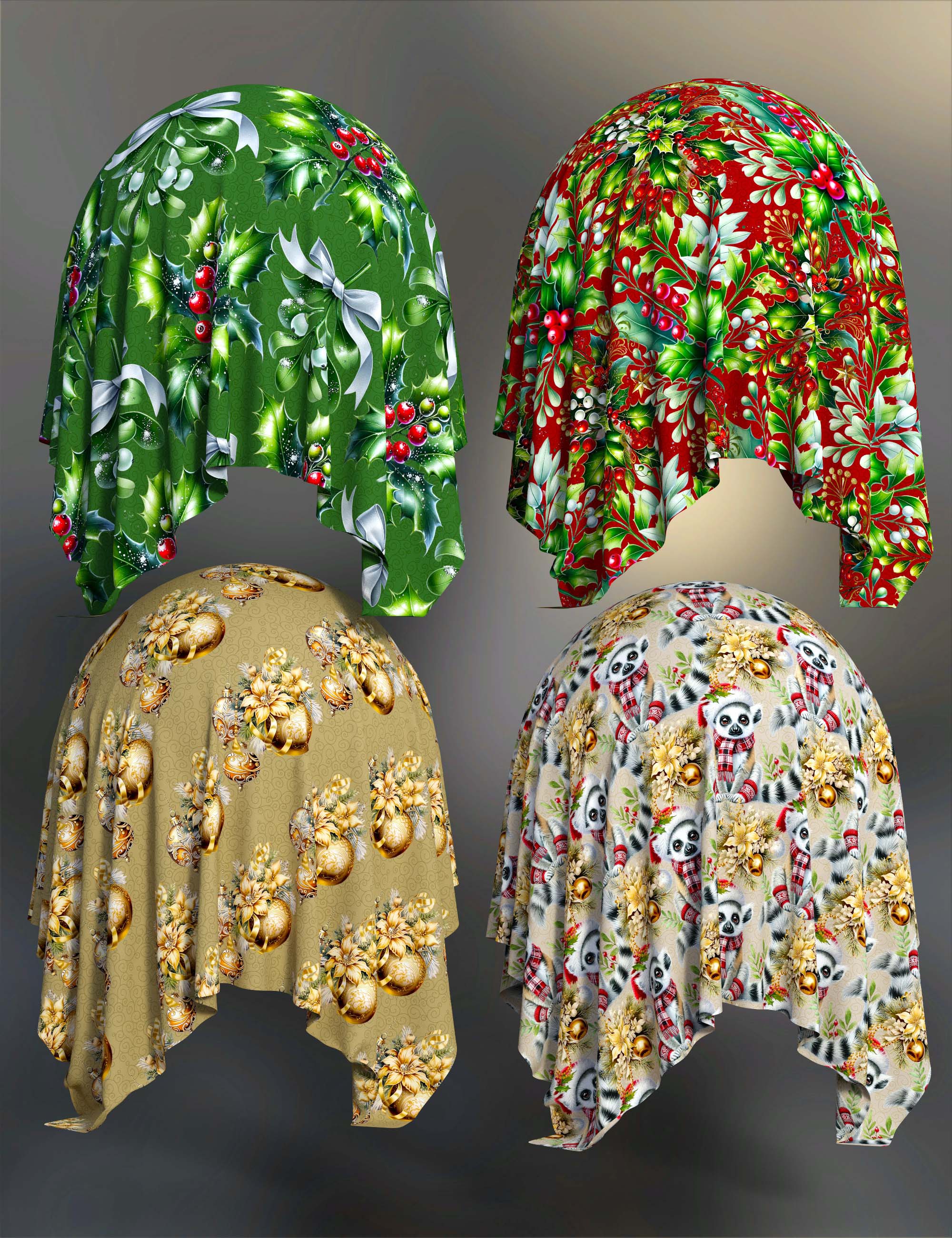 Christmas Delight Fabric Shaders - MR | Daz 3D