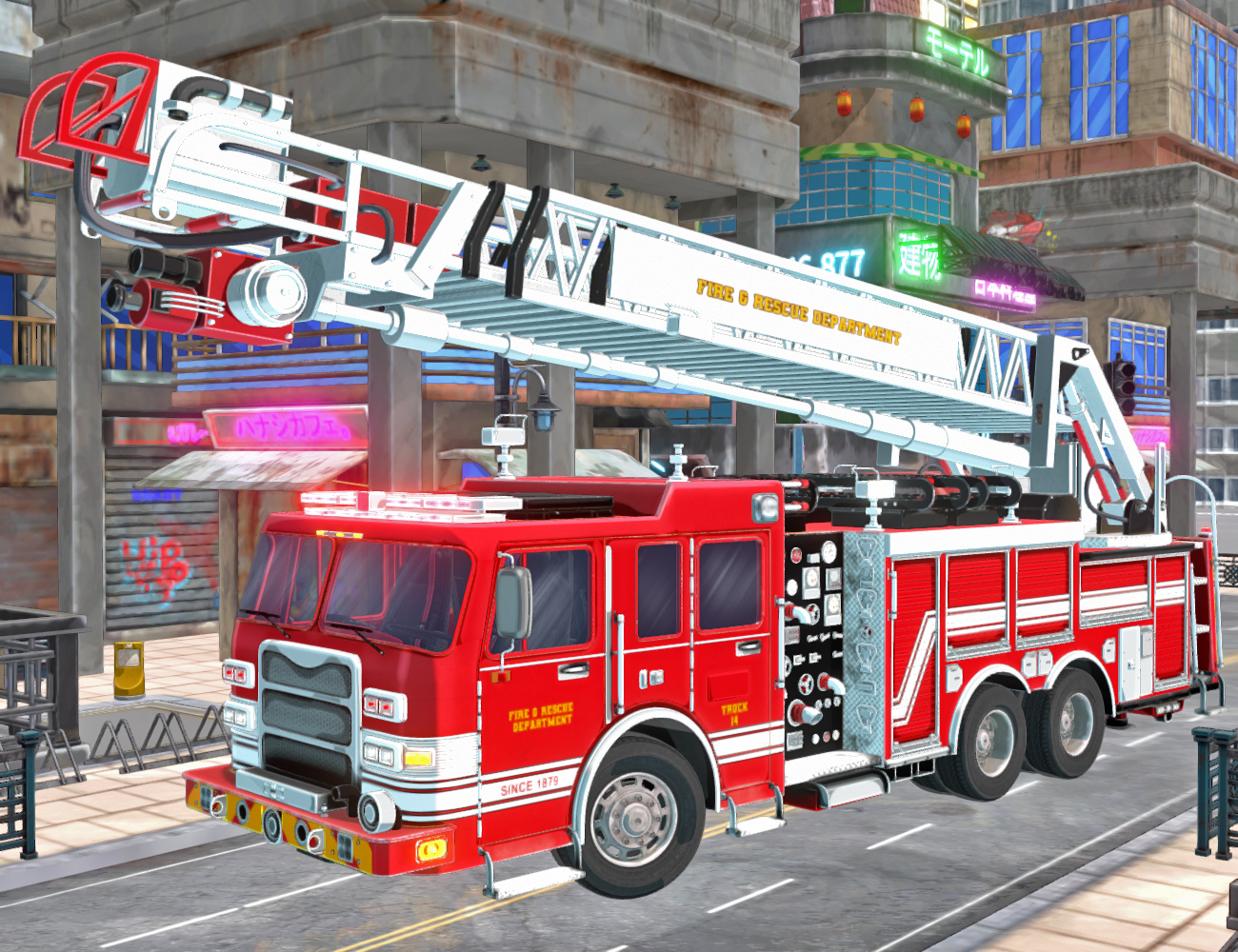 XI Fire Engine FilaToon Add-On | Daz 3D