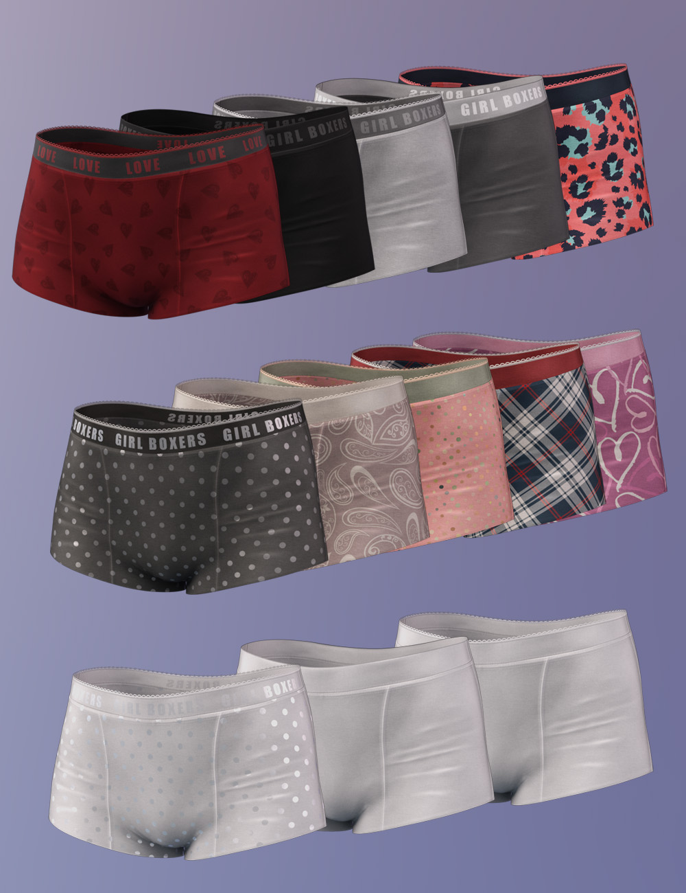 dForce Girl Boxers Genesis 9 | Daz 3D