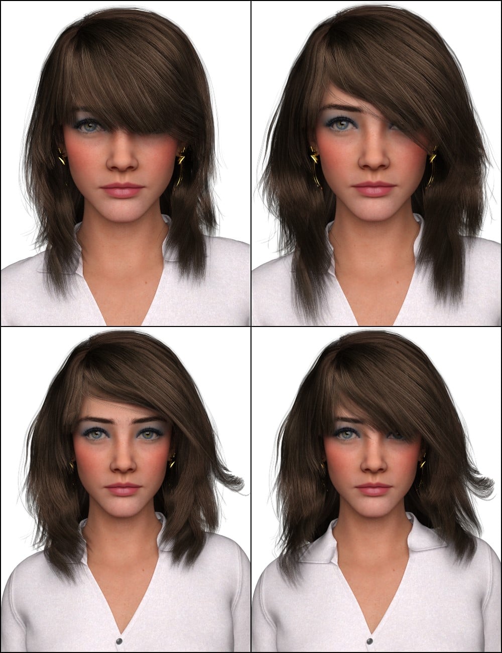 L3D Quick Click Sally Hair Shapes | Daz 3D