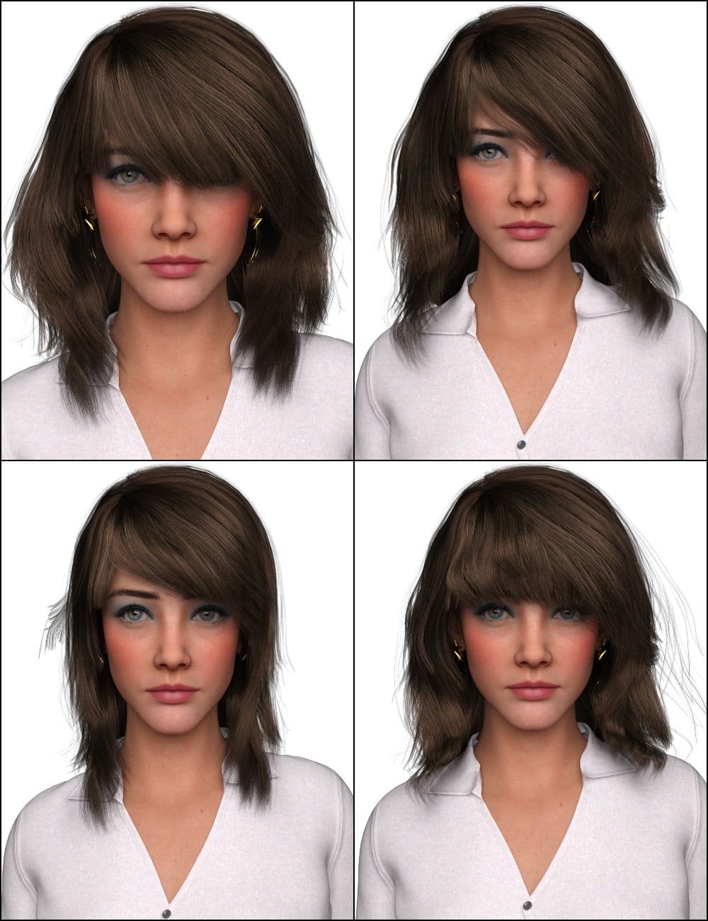 L3D Quick Click Sally Hair Shapes | Daz 3D