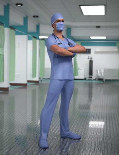 dForce Surgical Scrubs for Genesis 9 | Daz 3D