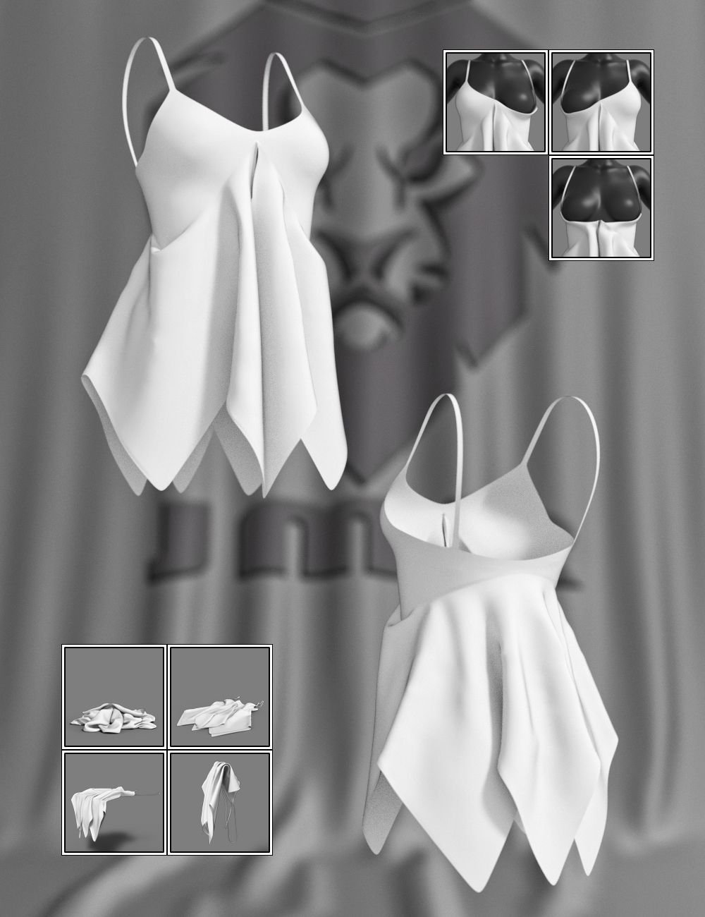 JMR dForce Sofia Nightdress for Genesis 9 and 8 Females | Daz 3D