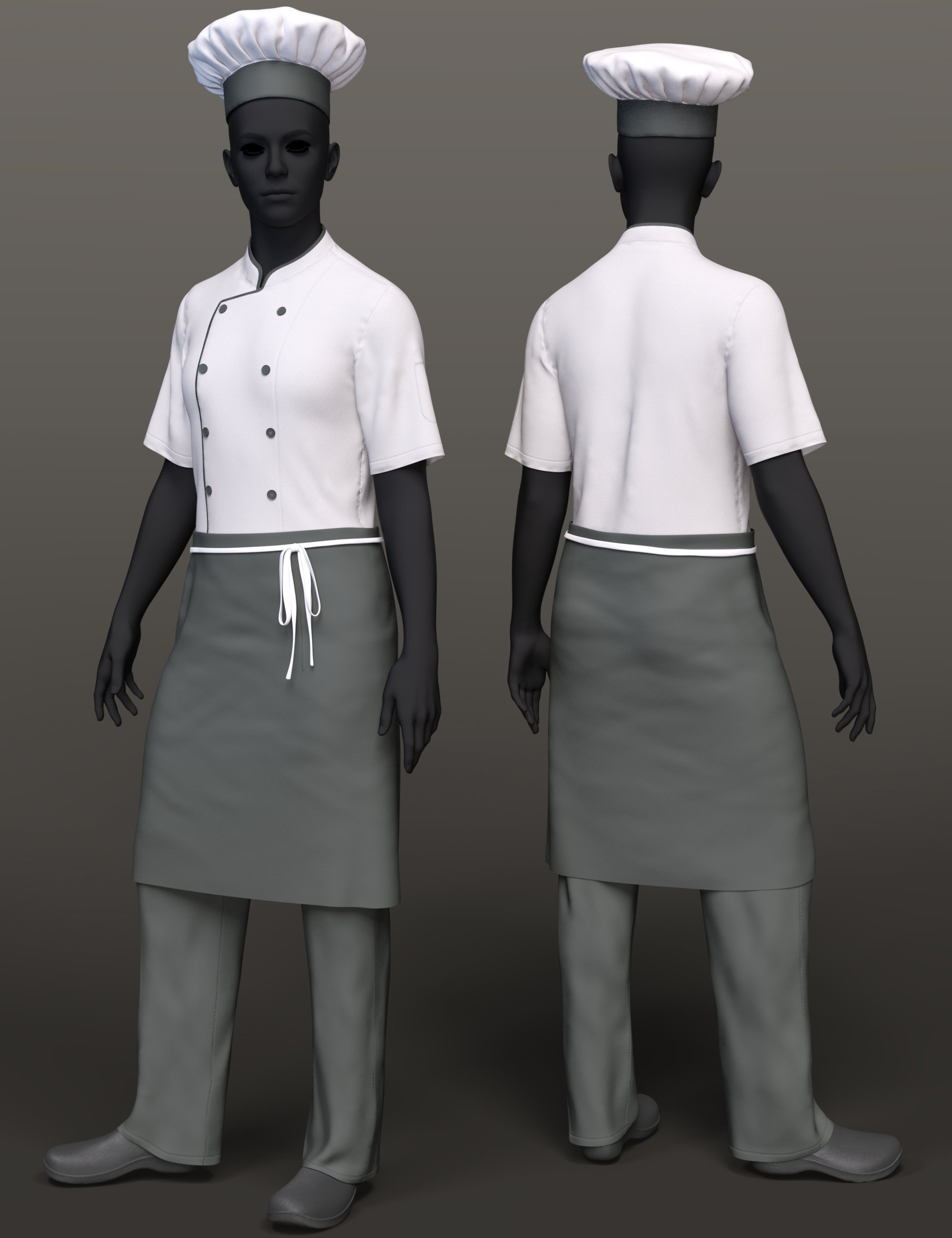 AH dForce Sanji Chef Outfit Texture Add-On | Daz 3D