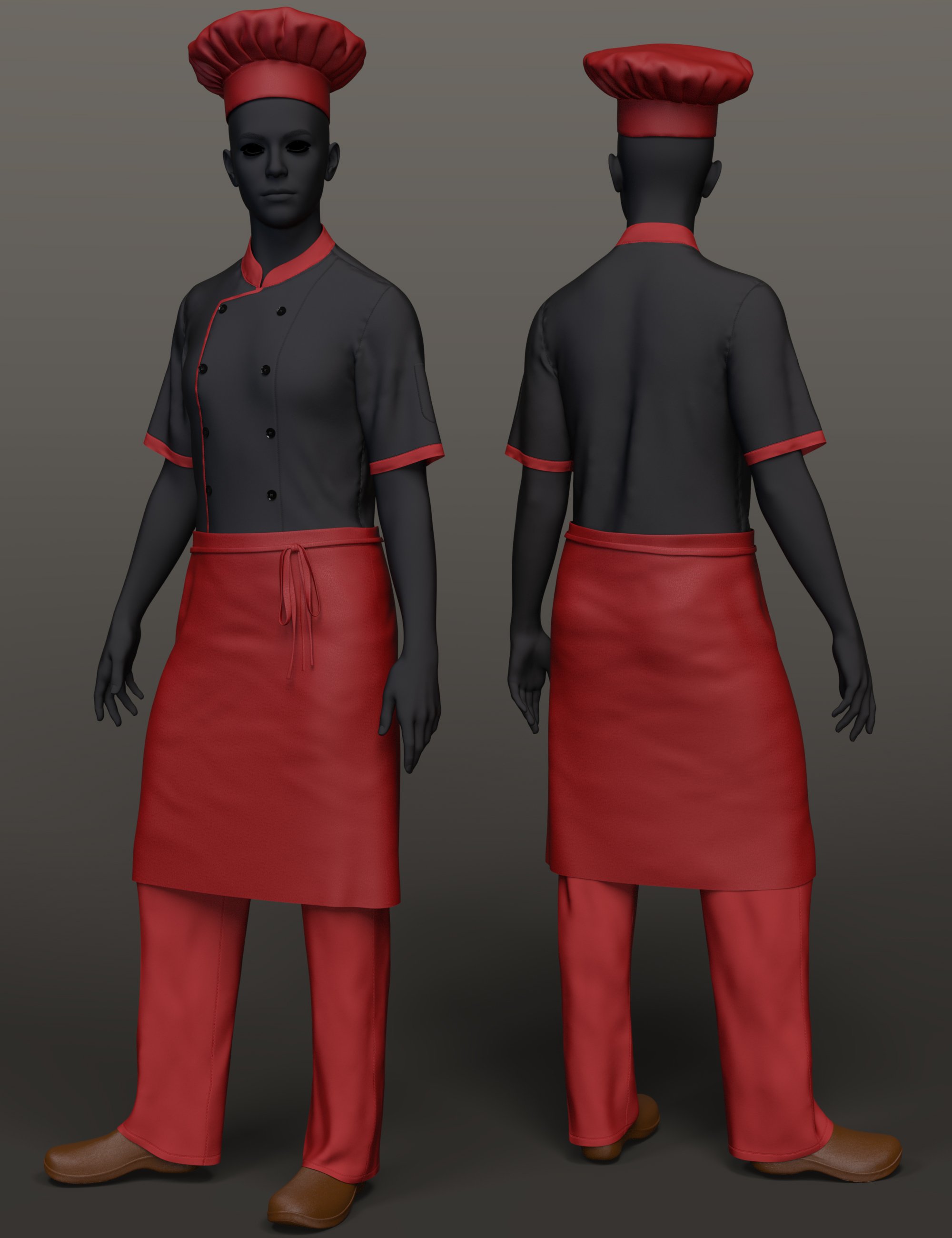 AH dForce Sanji Chef Outfit Texture Add-On | Daz 3D