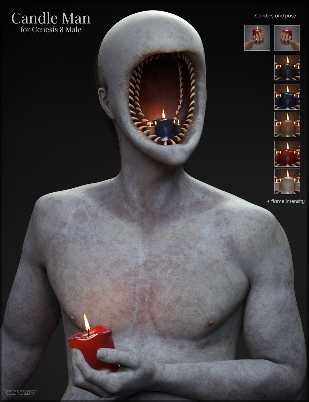 CGI Candle Man for Genesis 8 Male | Daz 3D
