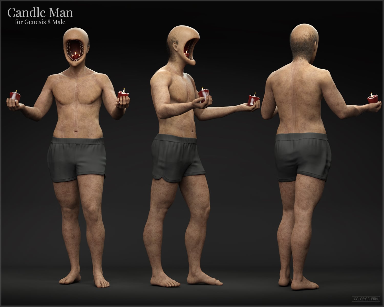 CGI Candle Man for Genesis 8 Male | Daz 3D