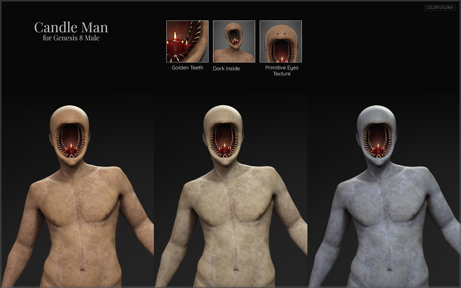 CGI Candle Man for Genesis 8 Male | Daz 3D