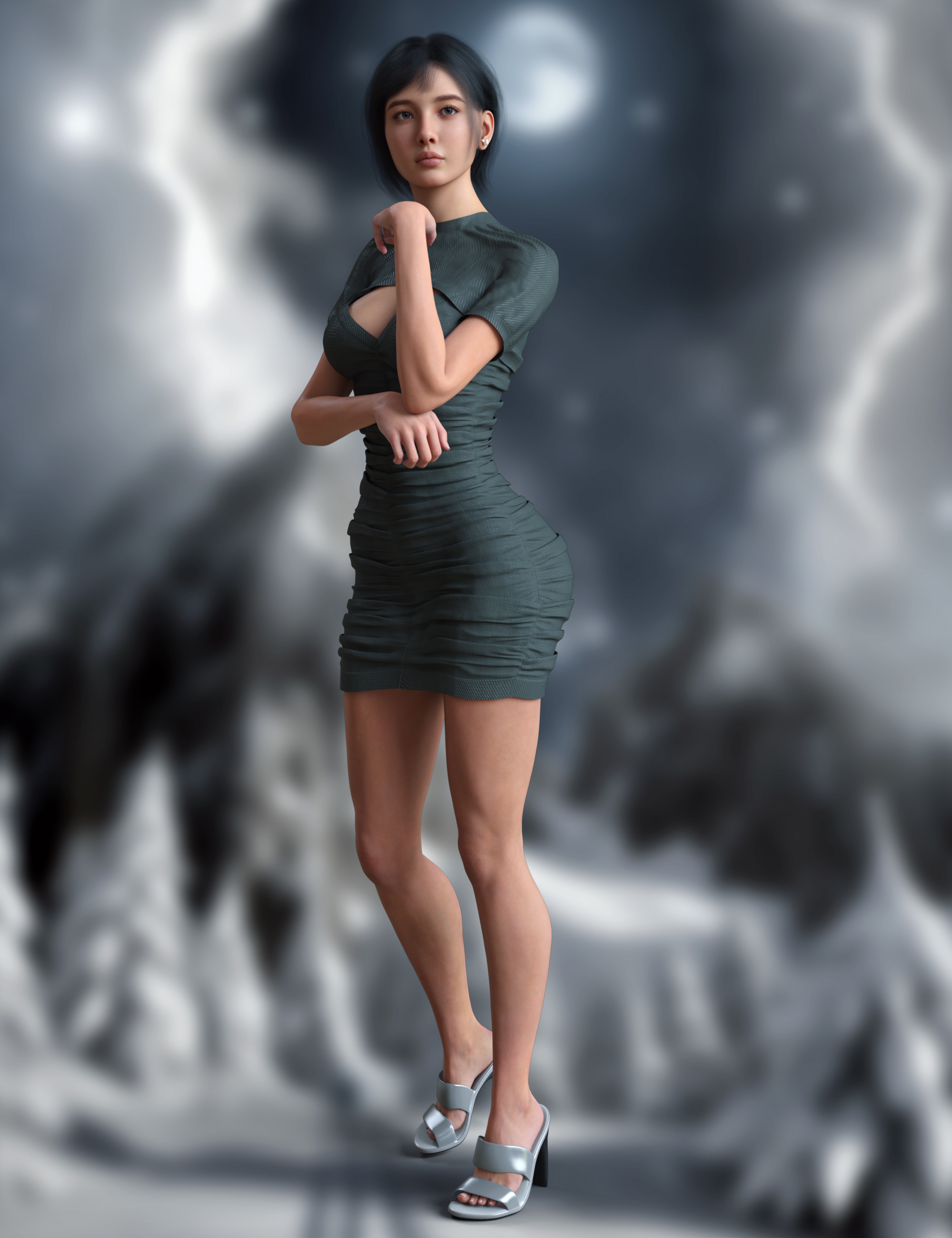 dForce Vo Haru Clothes Female for Genesis 9 | Daz 3D