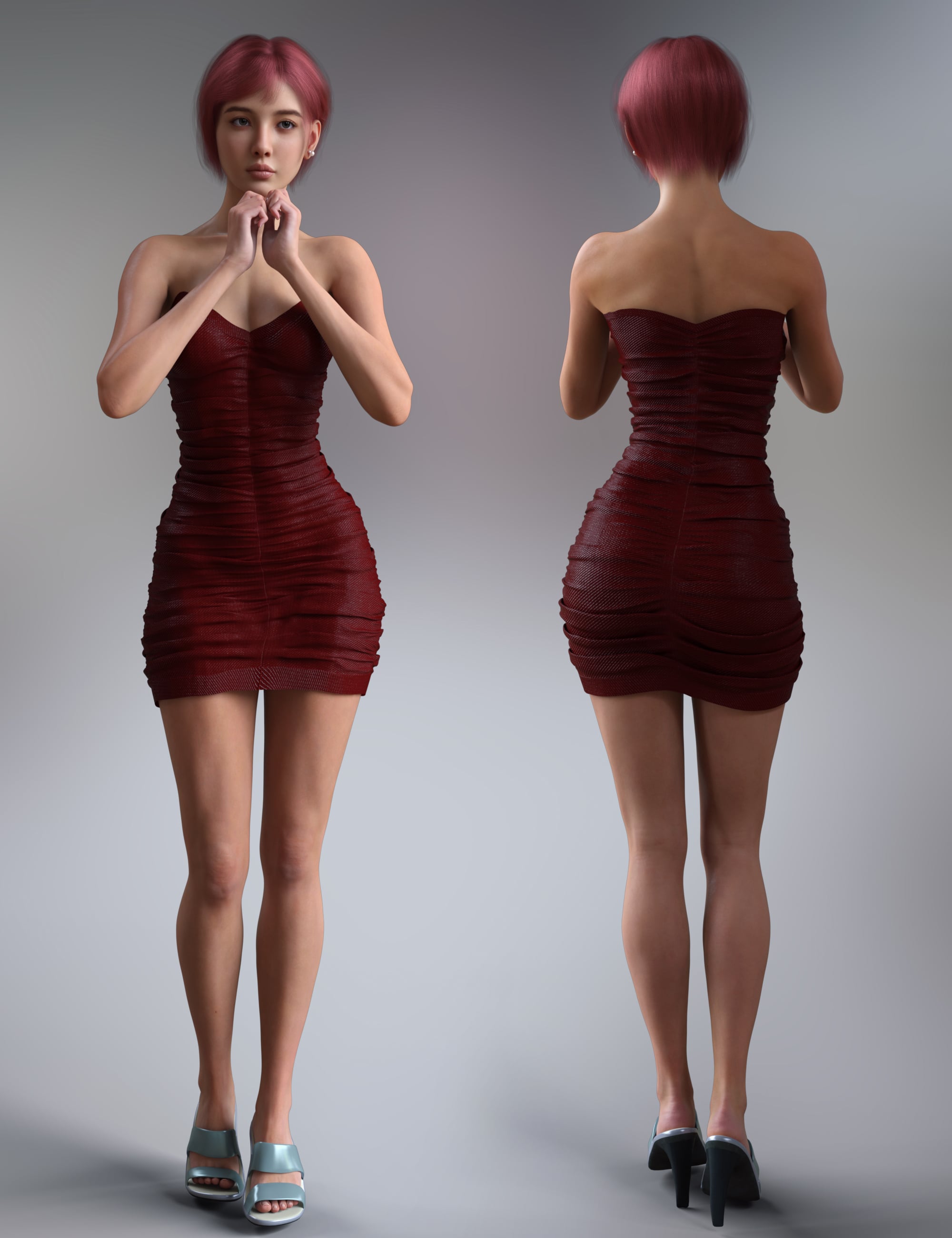 dForce Vo Haru Clothes Female for Genesis 9 | Daz 3D