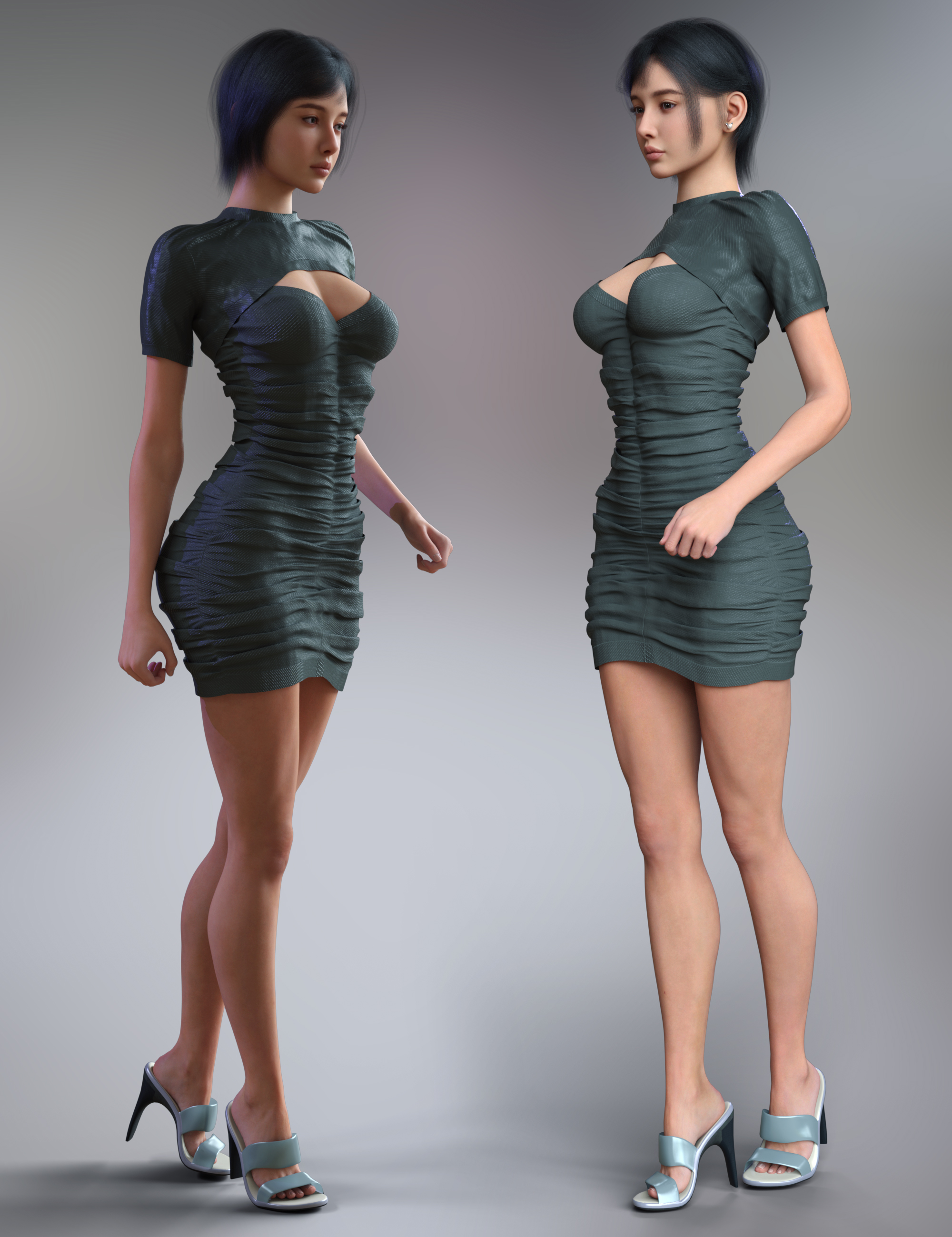 dForce Vo Haru Clothes Female for Genesis 9 | Daz 3D