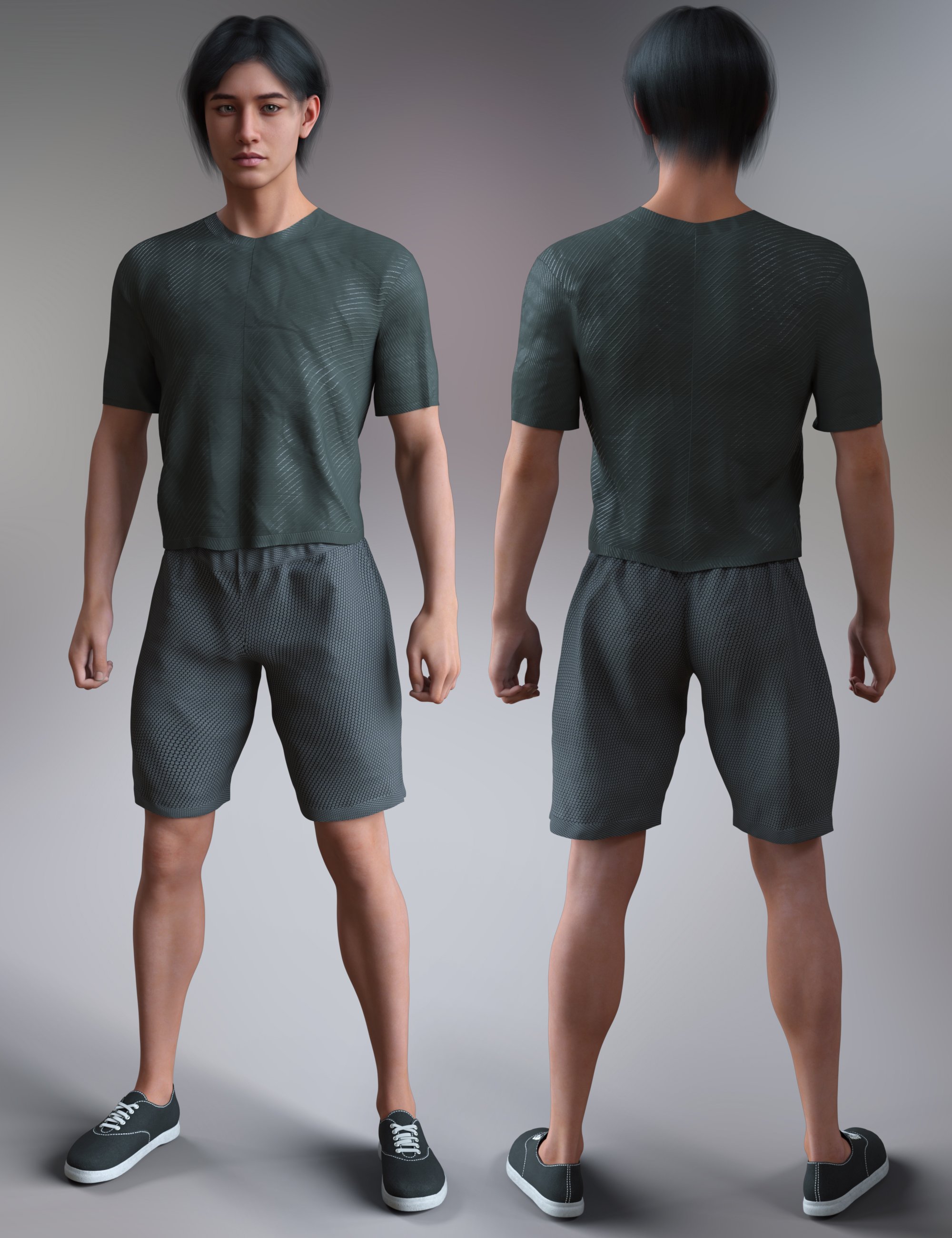 dForce Vo Haru Clothes Male for Genesis 9 | Daz 3D