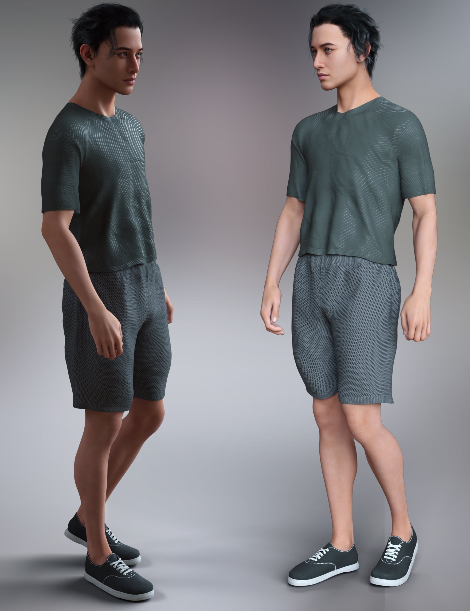 dForce Vo Haru Clothes Male for Genesis 9 | Daz 3D