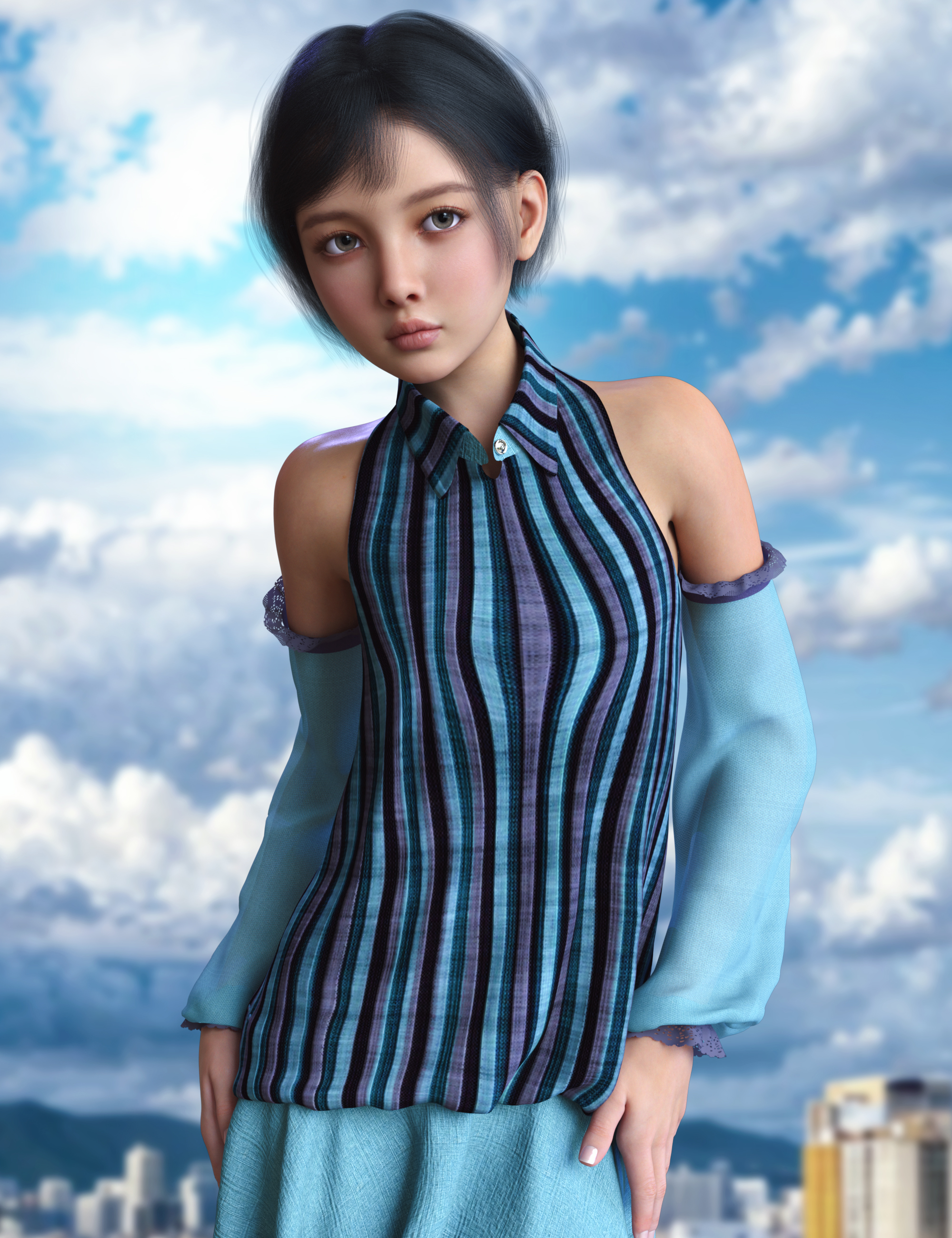 Vo Haru, And Young, and Male,and Male Young HD for Genesis 9 Character Bundle | Daz 3D