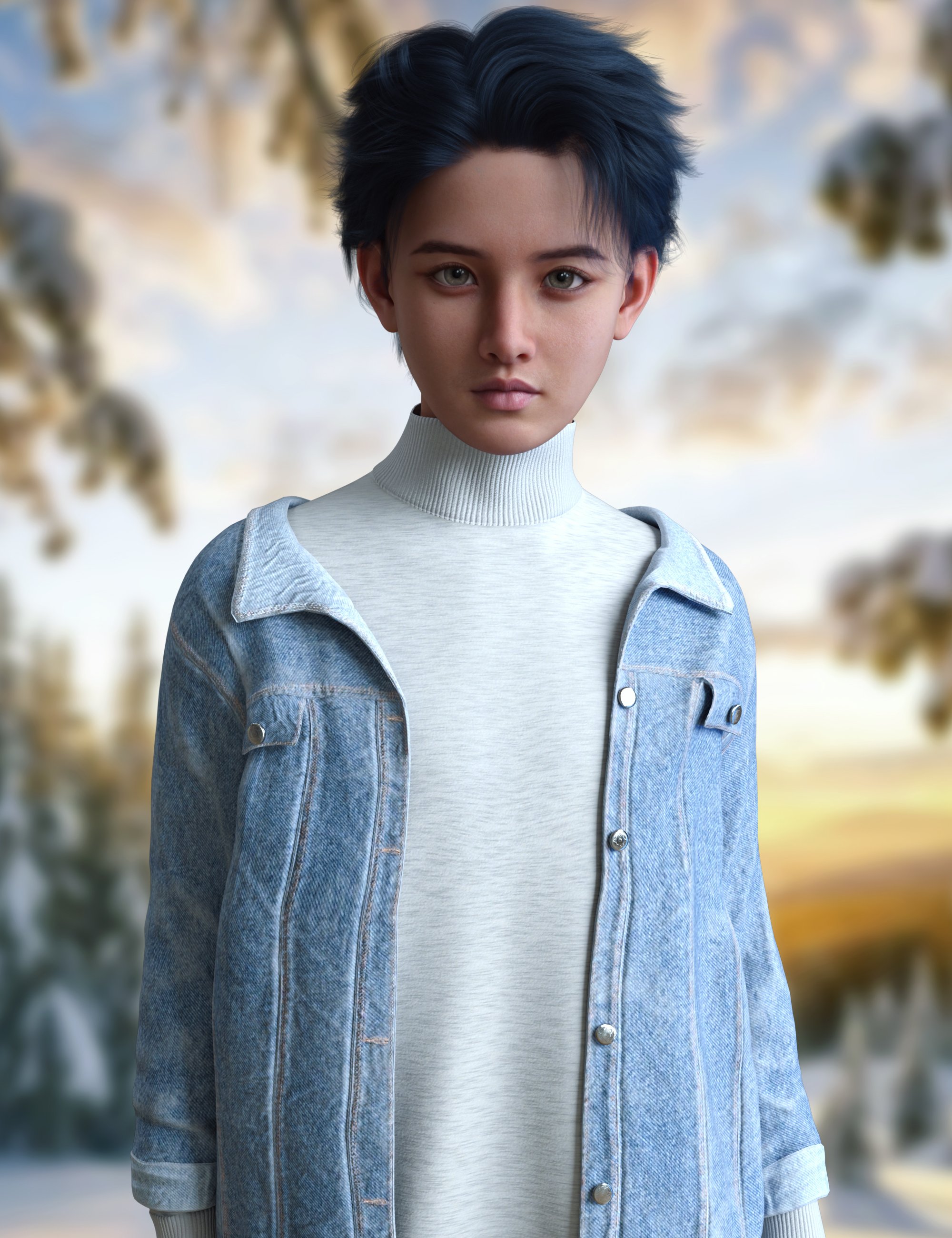 Vo Haru, And Young, and Male,and Male Young HD for Genesis 9 Character Bundle | Daz 3D
