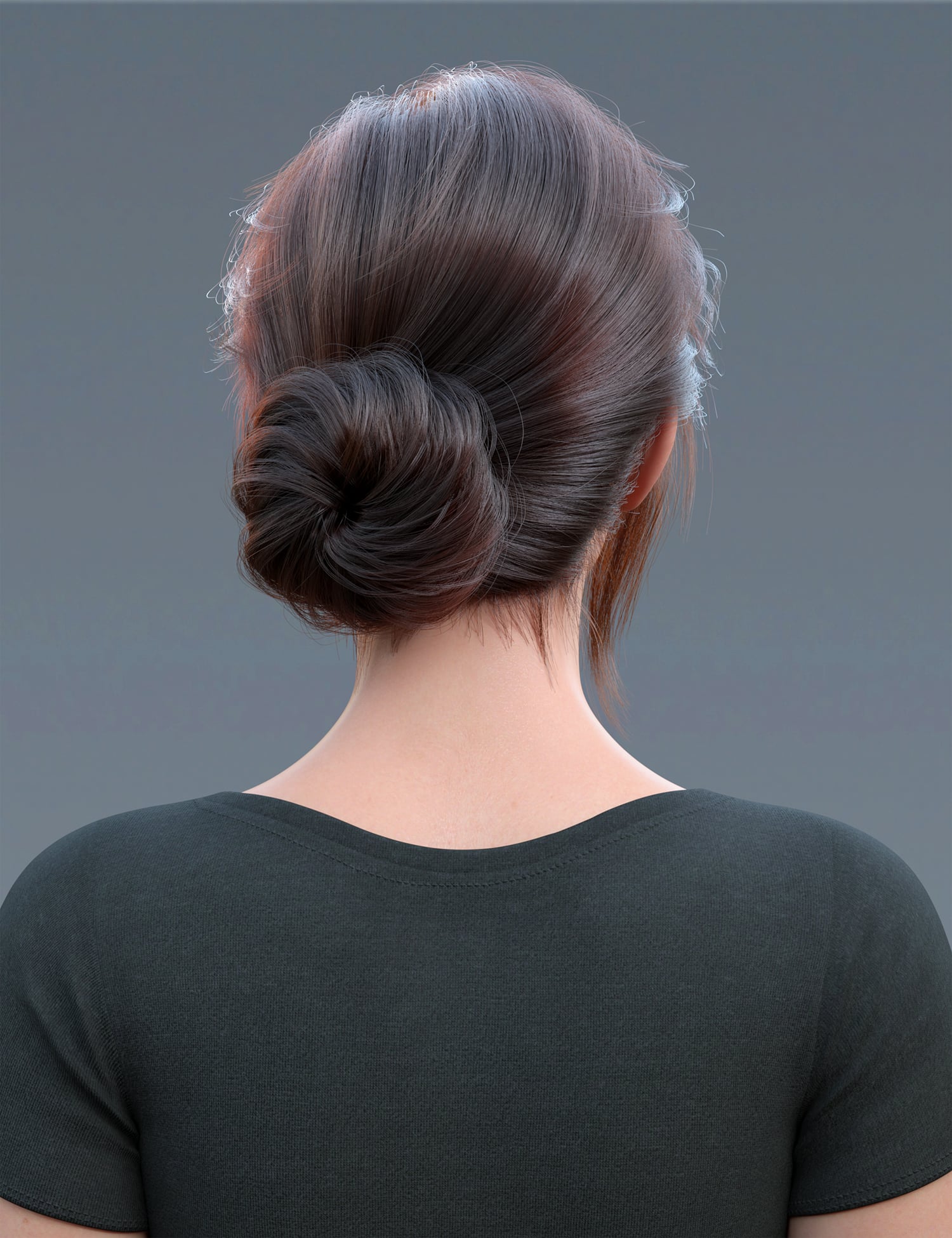 dForce BS Messy Updo Hair For Genesis 9 | Daz 3D
