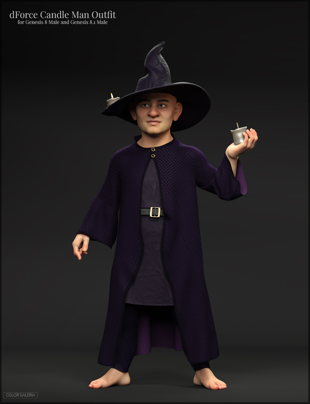 dForce Candle Man Outfit for Genesis 8 Male and Genesis 8.1 Male | Daz 3D