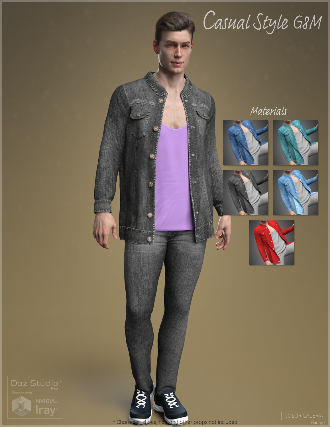 CGI Casual Style Outfit for Genesis 8 Male | Daz 3D