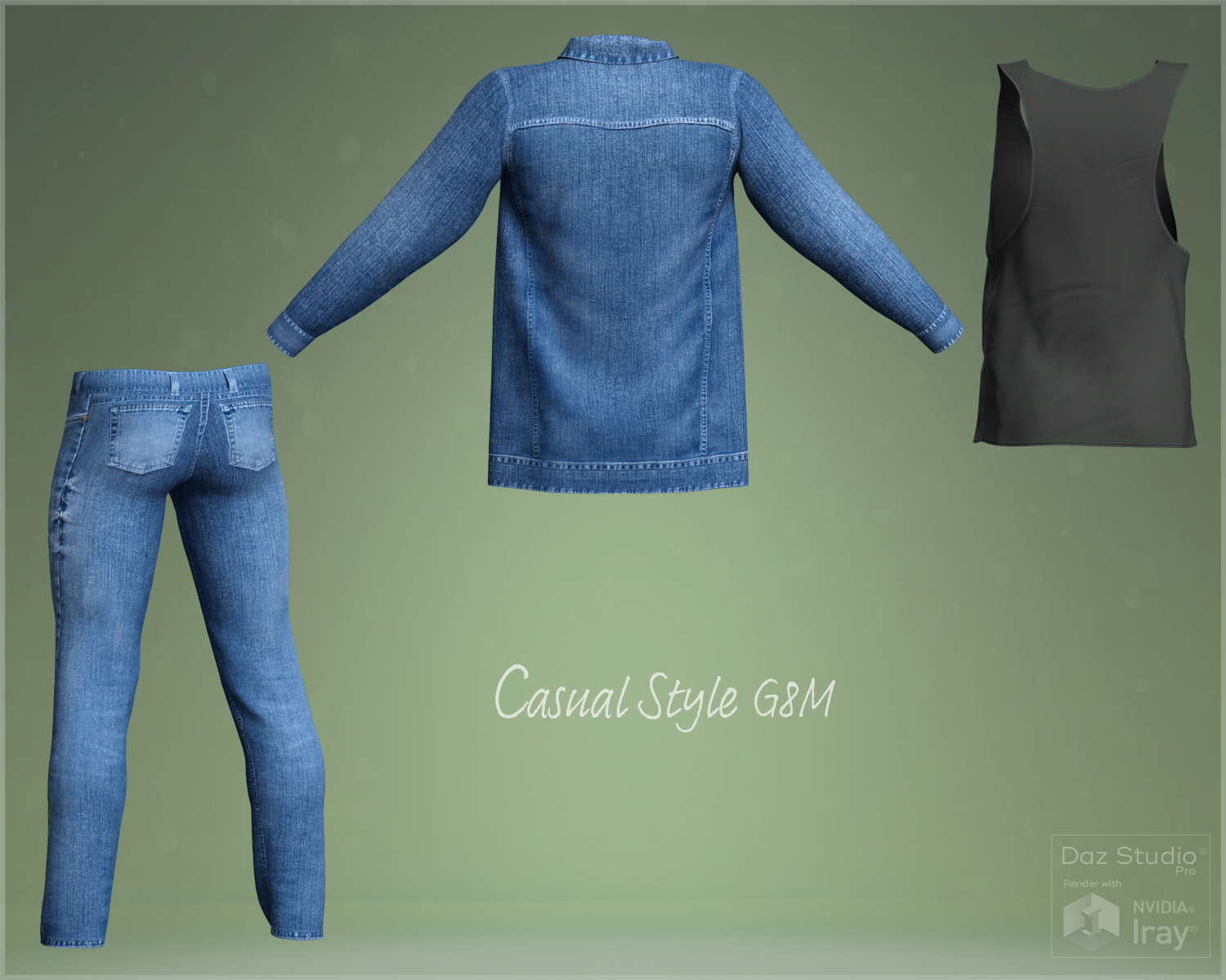 CGI Casual Style Outfit for Genesis 8 Male | Daz 3D