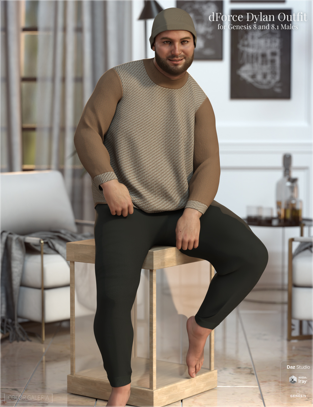 dForce Dylan Outfit for Genesis 8 and 8.1 Males | Daz 3D