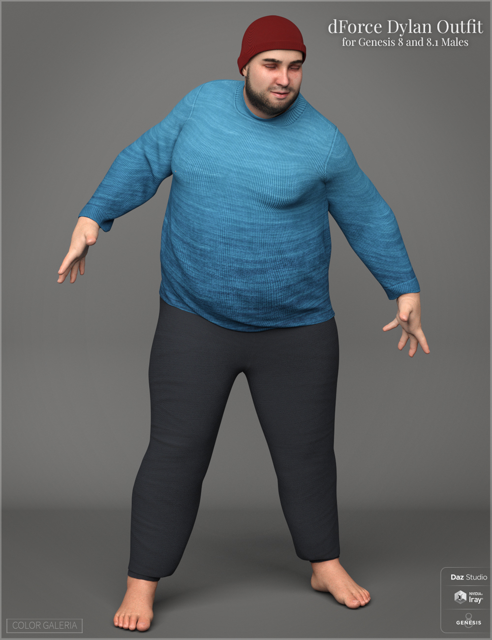 dForce Dylan Outfit for Genesis 8 and 8.1 Males | Daz 3D