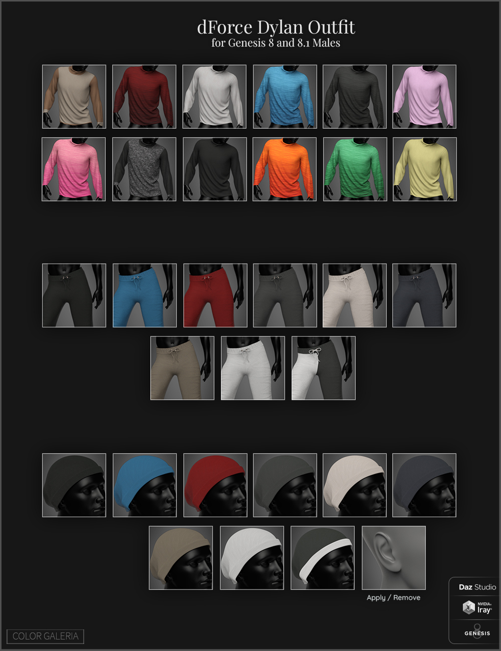 dForce Dylan Outfit for Genesis 8 and 8.1 Males | Daz 3D