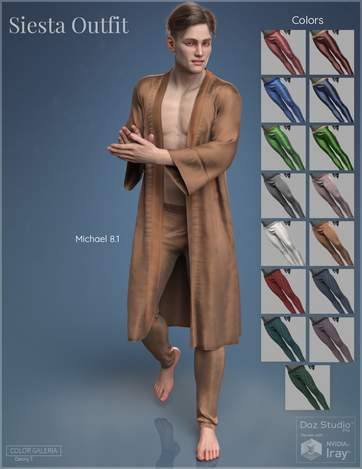 dForce - Siesta Outfit for Genesis 8 Male | Daz 3D