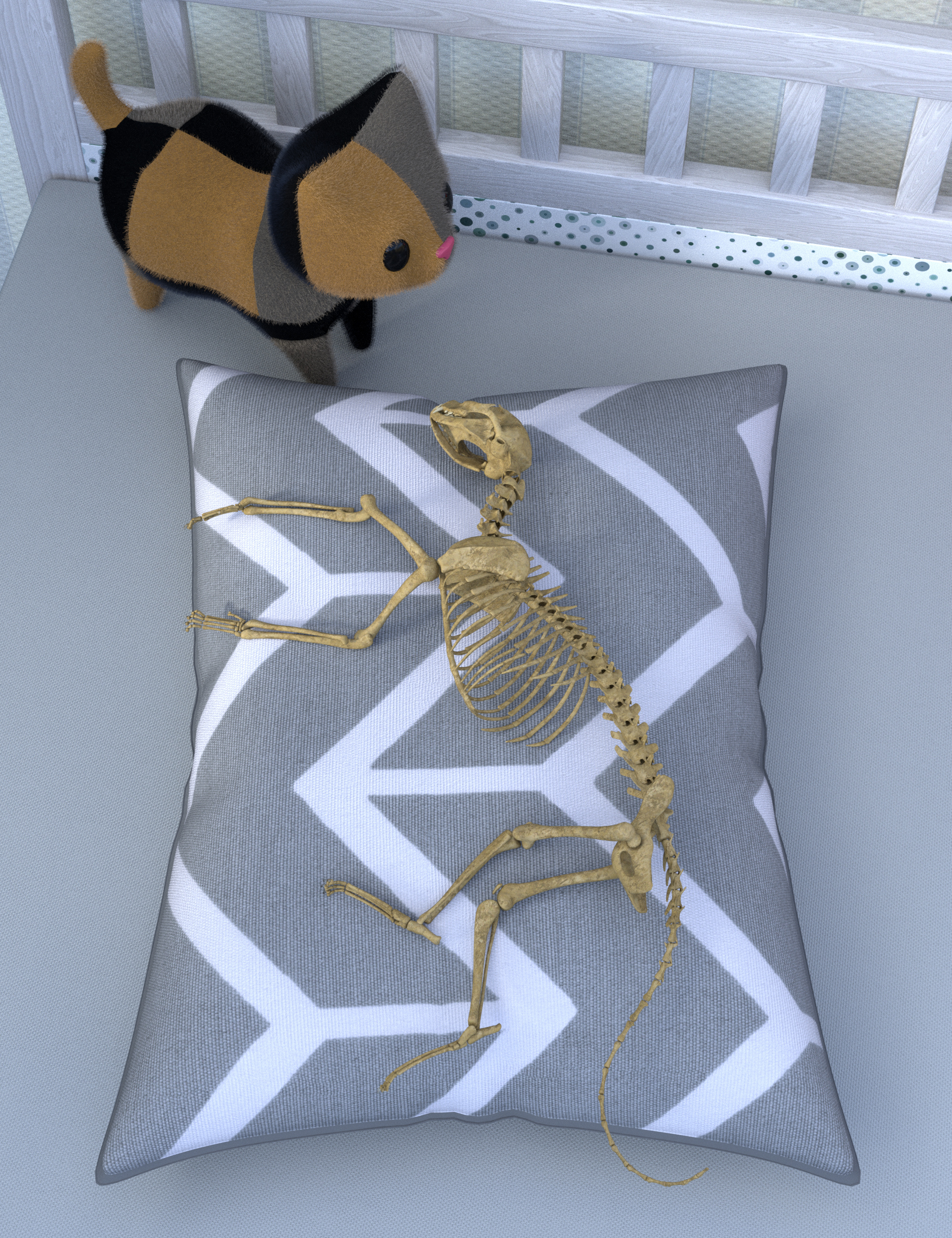 Cat Skeleton Mr. Rattlepaws | Daz 3D