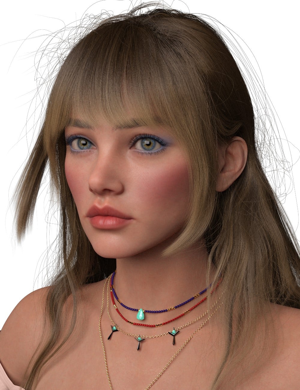 L3D Quick Click Faustian Fringe Hair | Daz 3D