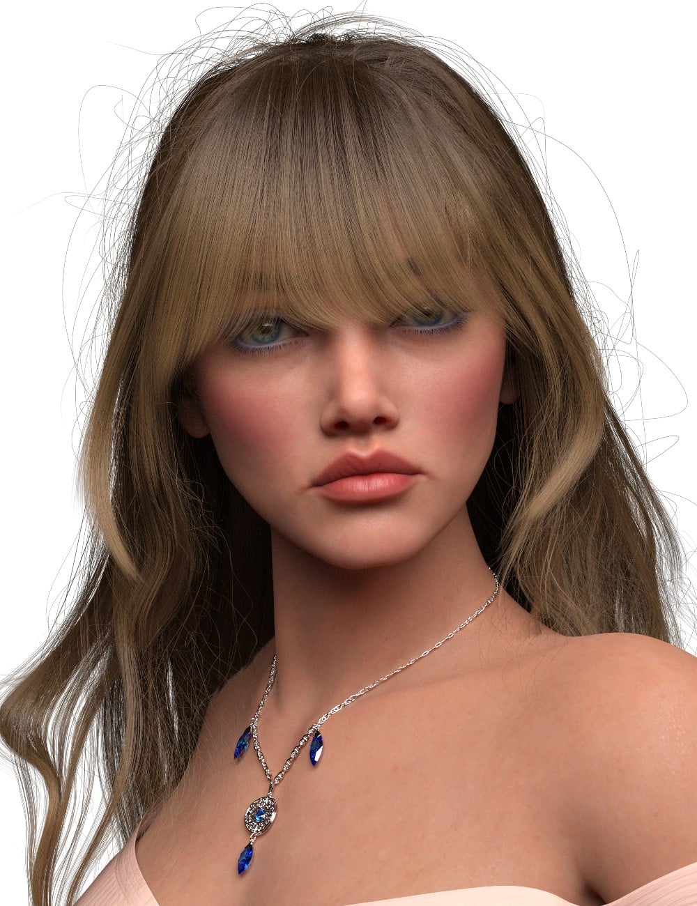 L3D Quick Click Faustian Fringe Hair | Daz 3D