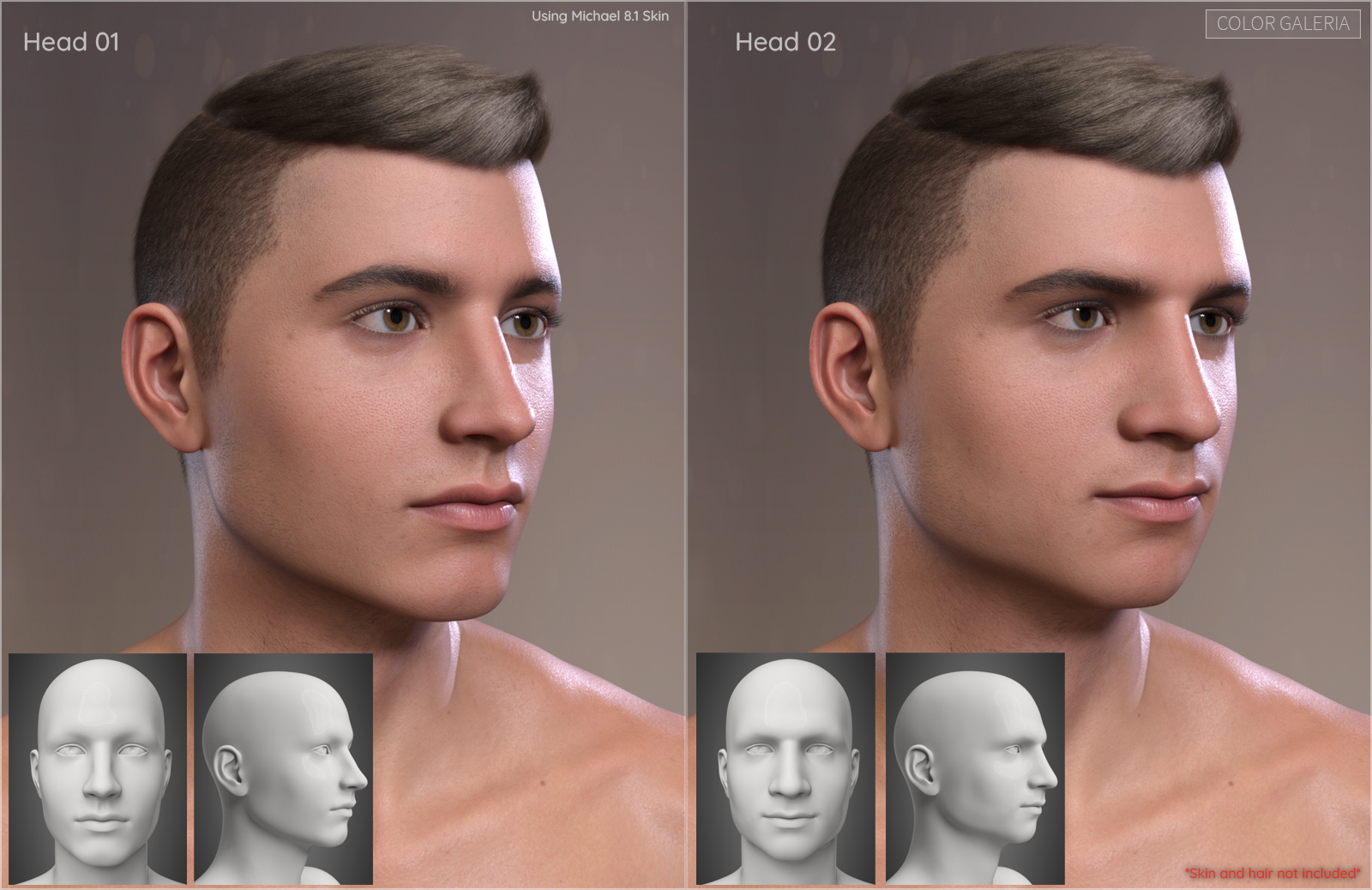 CGI People - Head Morphs for G8M & G8.1M V01 | Daz 3D