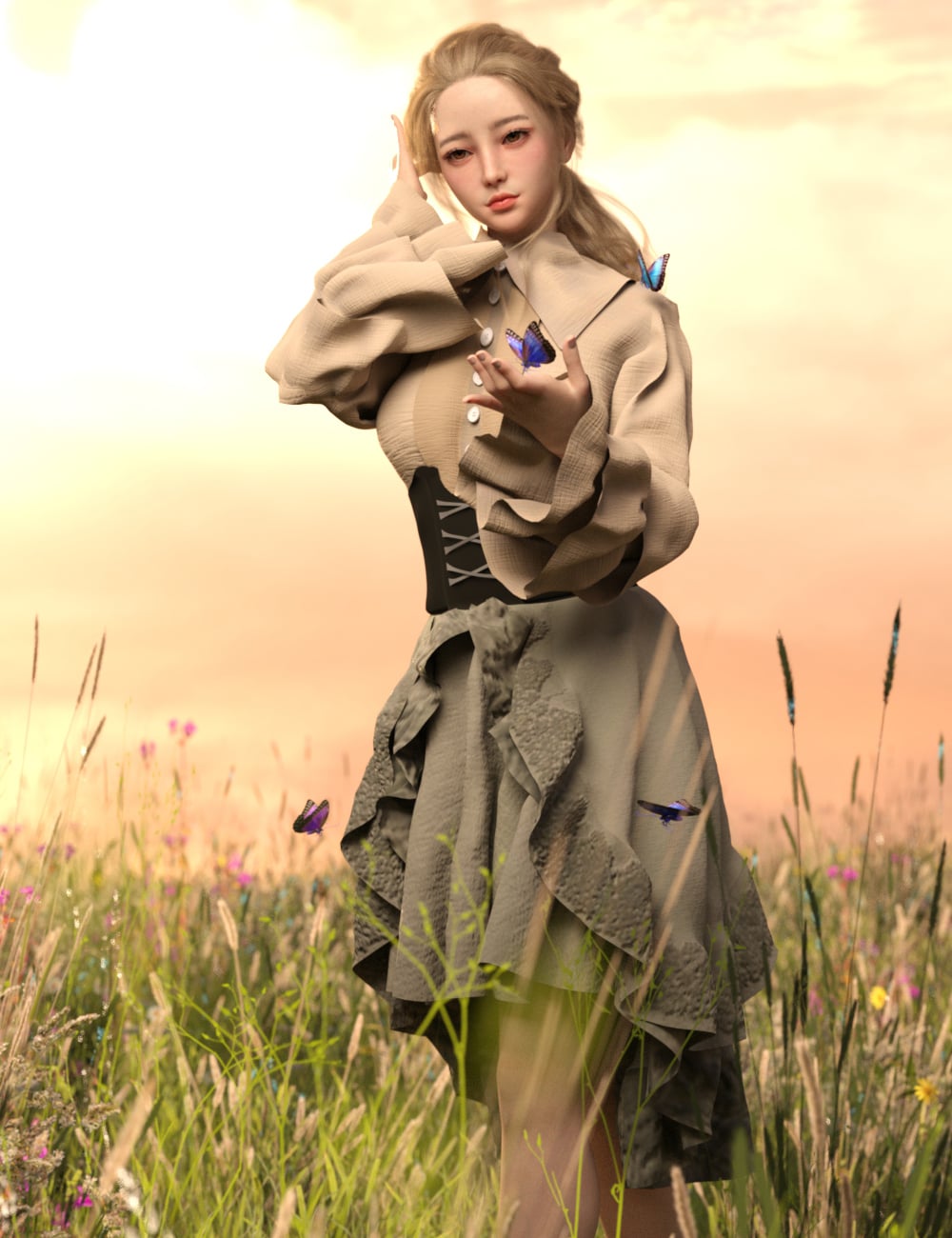EG Skirt Poses and Qxs Genesis 9 Bundle | Daz 3D