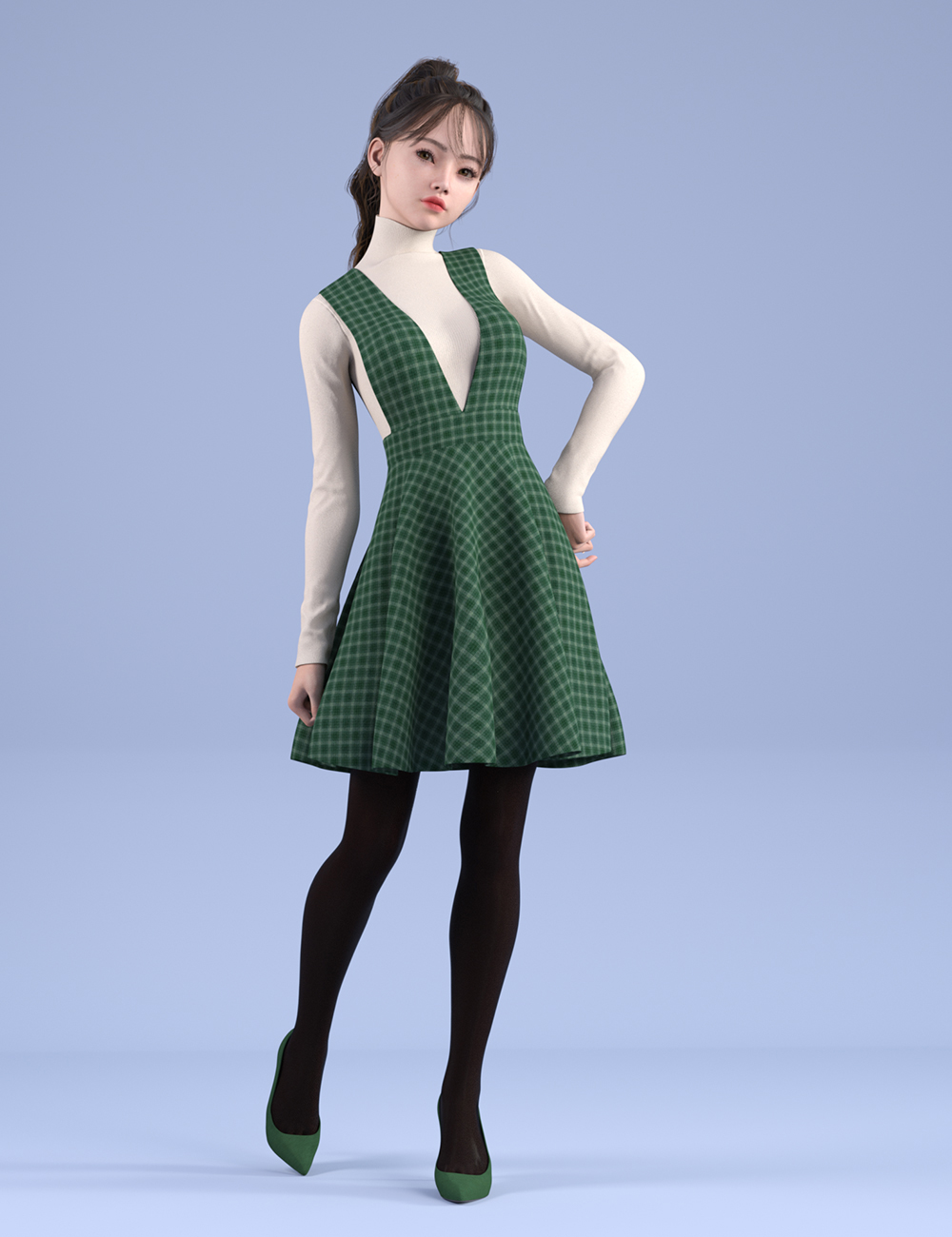 dForce HnC24 Pinafore Dress outfits for Genesis 9 | Daz 3D