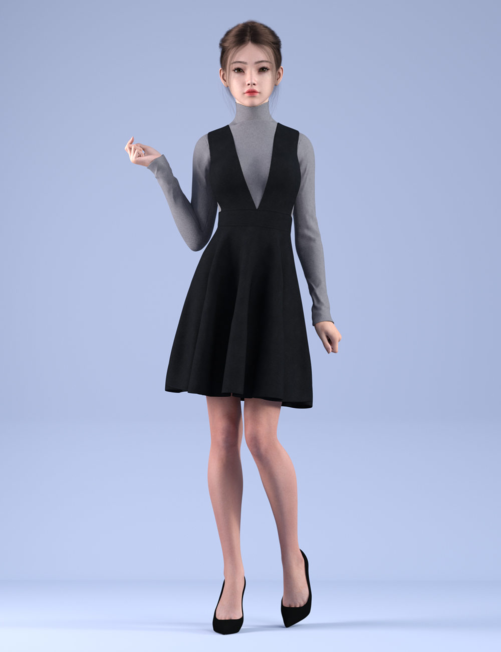 dForce HnC24 Pinafore Dress outfits for Genesis 9 | Daz 3D