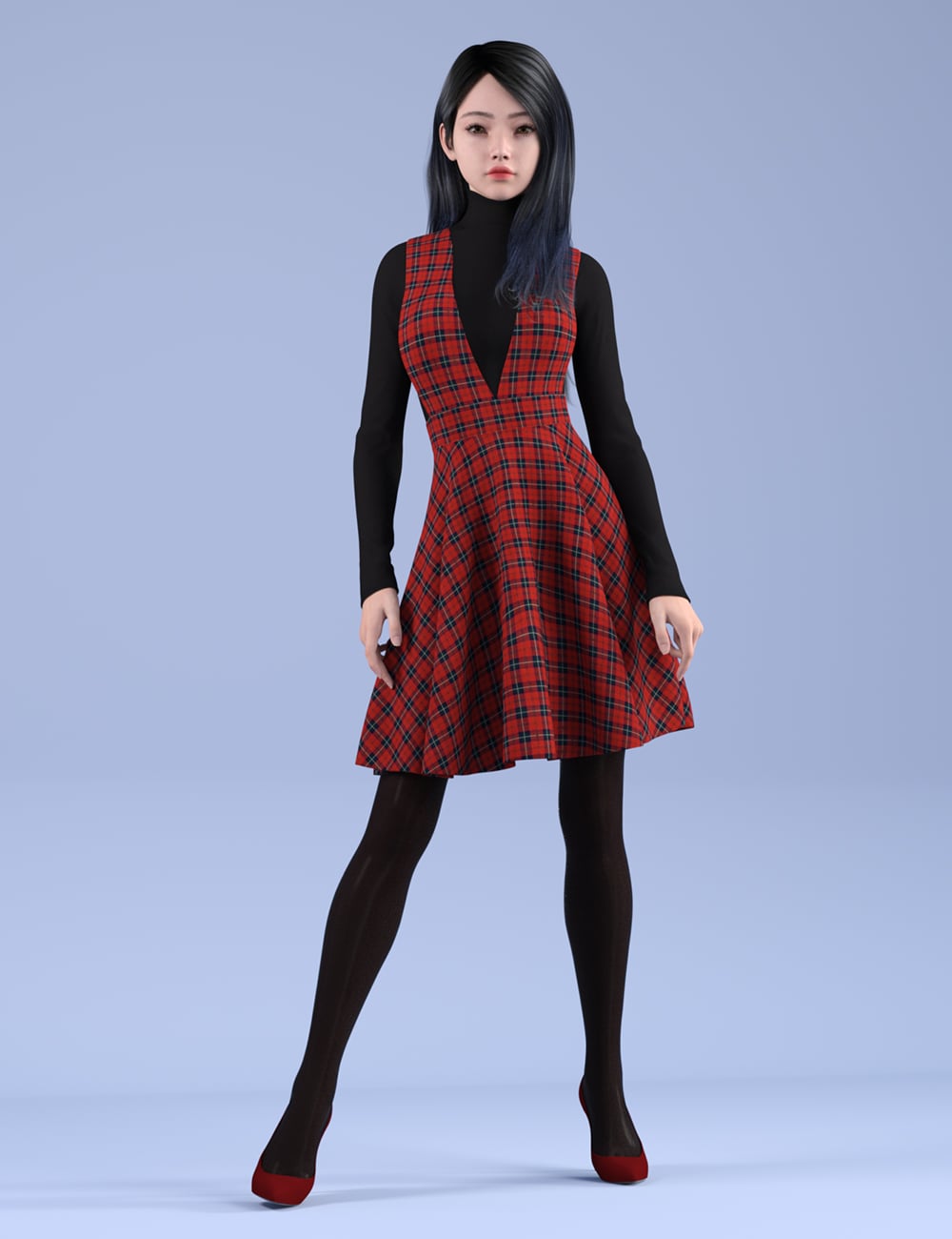 dForce HnC24 Pinafore Dress outfits for Genesis 9 | Daz 3D