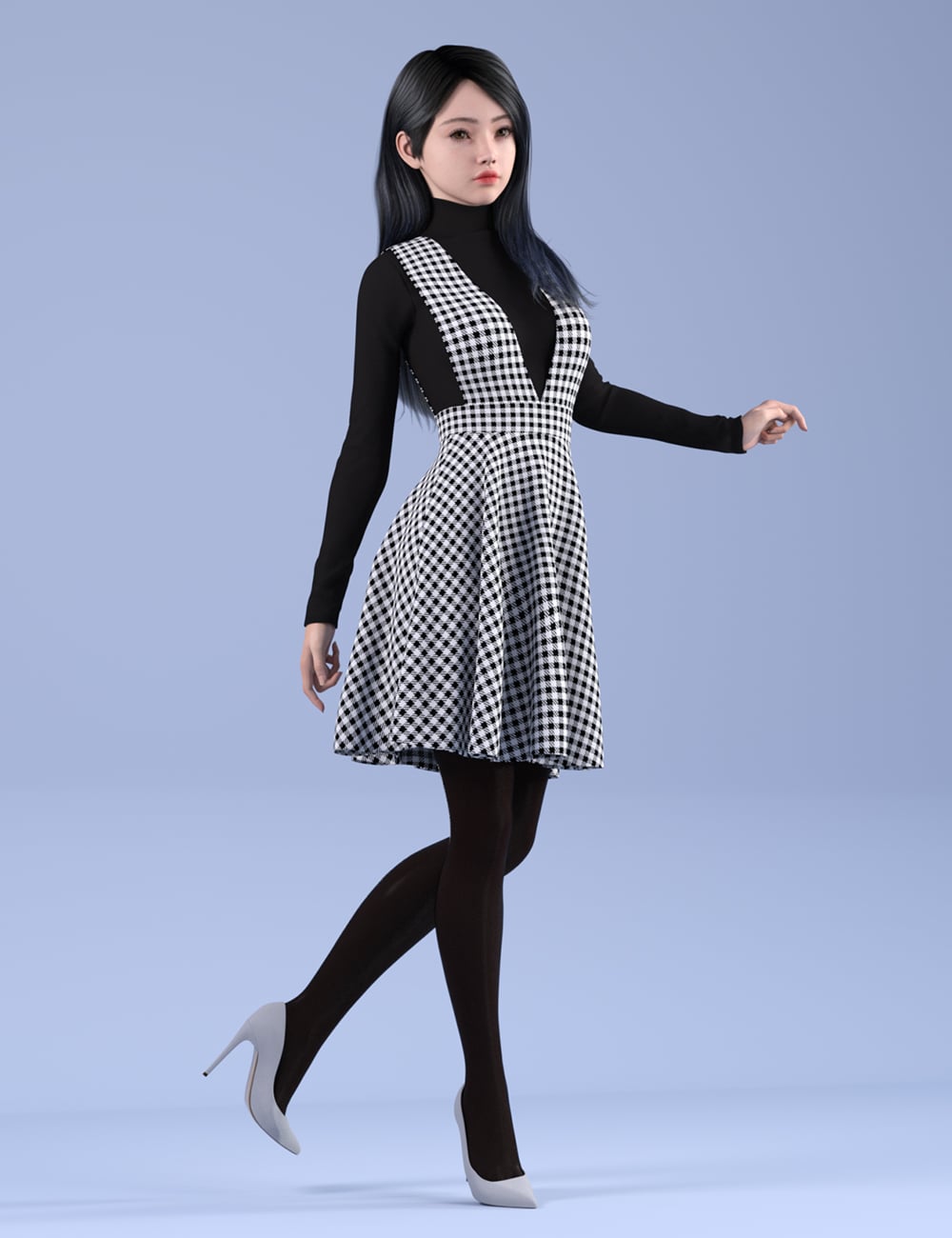 dForce HnC24 Pinafore Dress outfits for Genesis 9 | Daz 3D