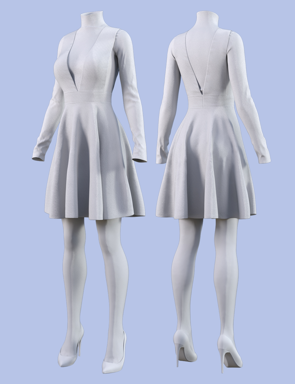 dForce HnC24 Pinafore Dress outfits for Genesis 9 | Daz 3D