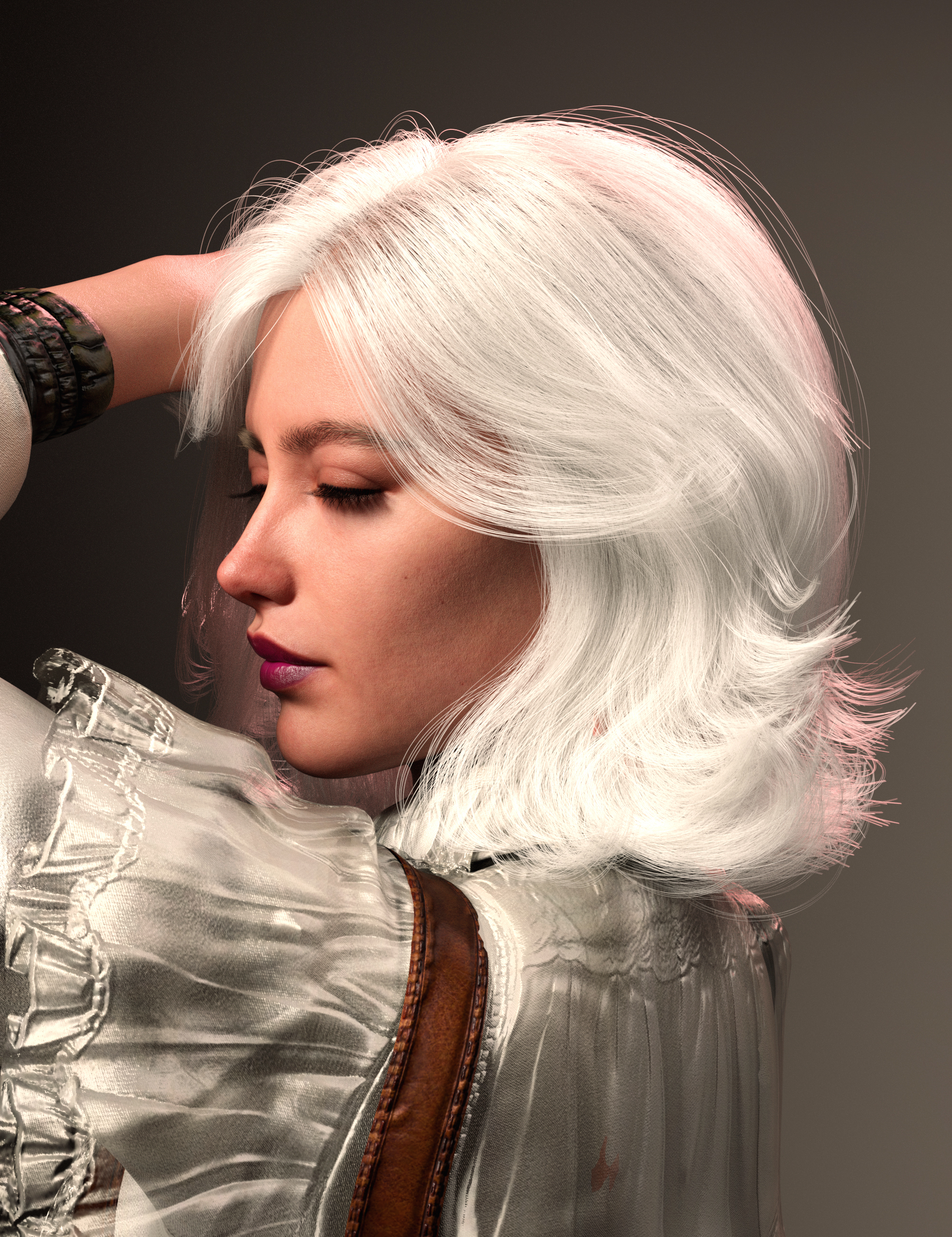 dForce FE Strand-Based Short Curly Hair for Genesis 9 | Daz 3D