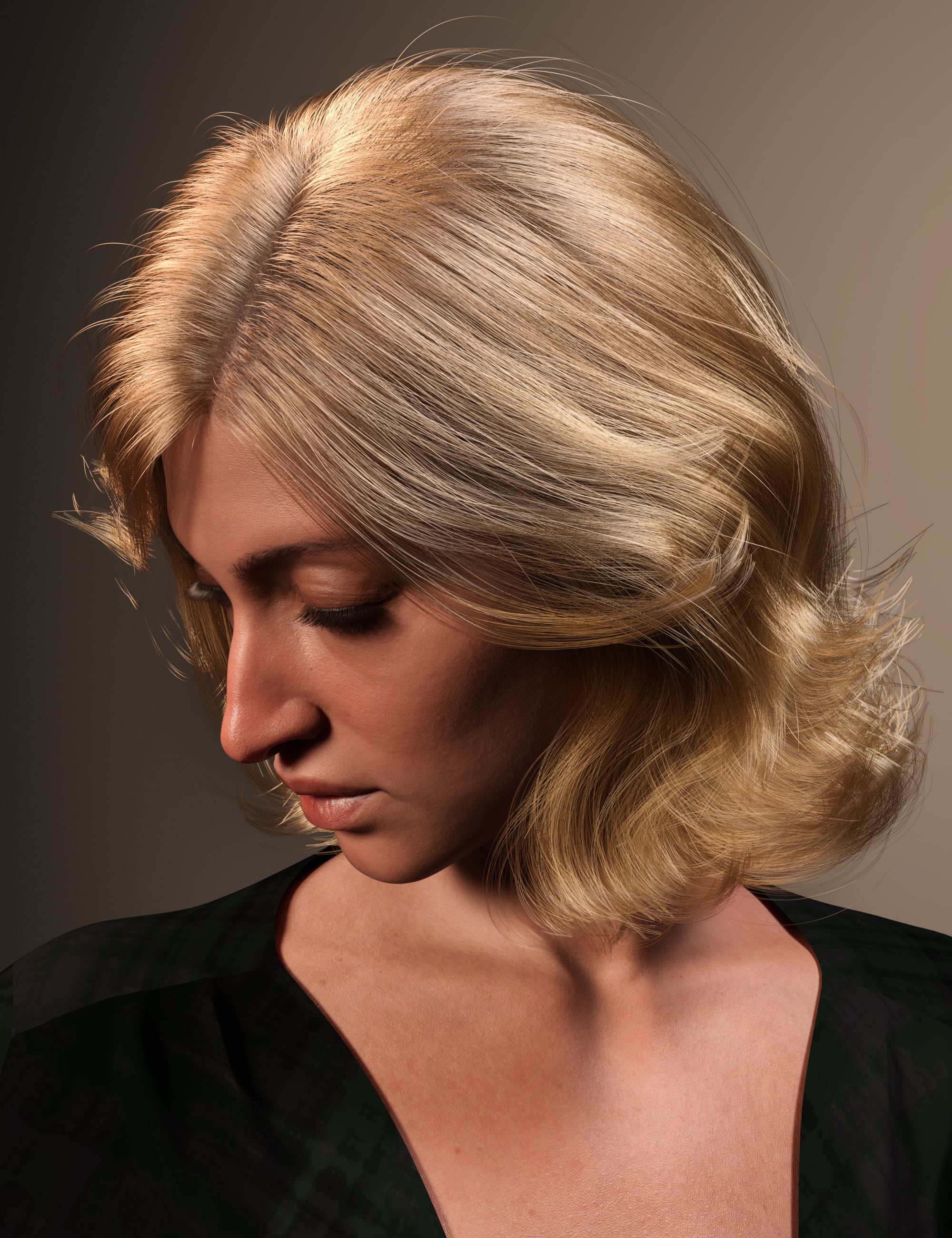 dForce FE Strand-Based Short Curly Hair for Genesis 9 | Daz 3D