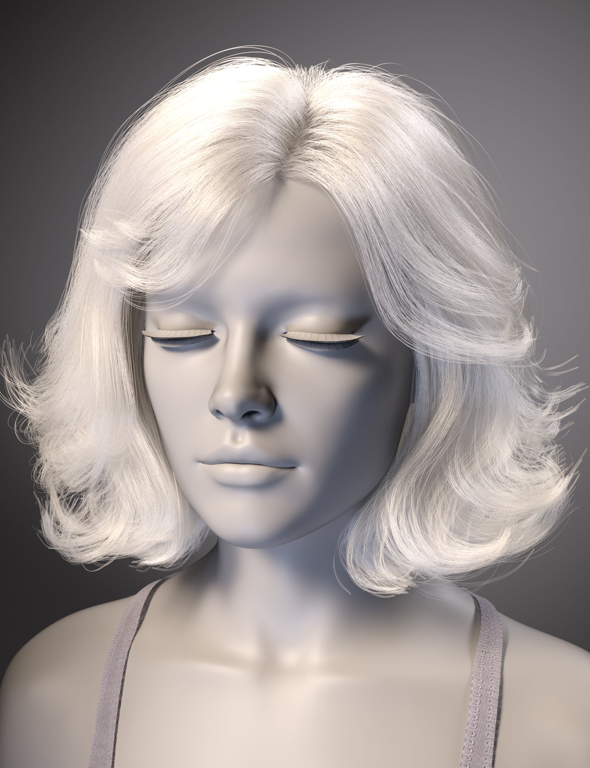 dForce FE Strand-Based Short Curly Hair for Genesis 9 | Daz 3D