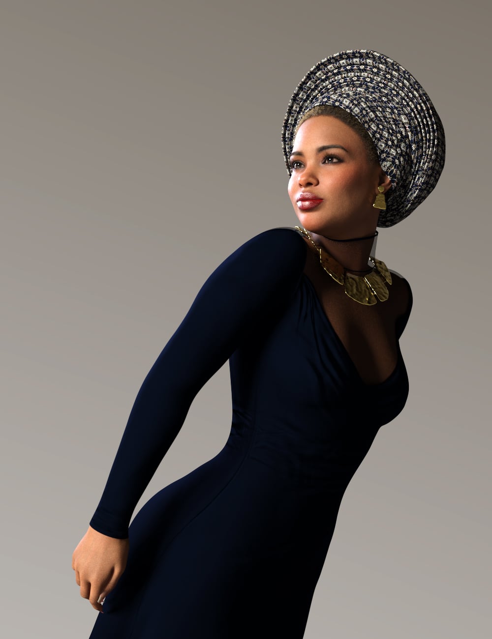African Gele and Hair for Genesis 9 | Daz 3D