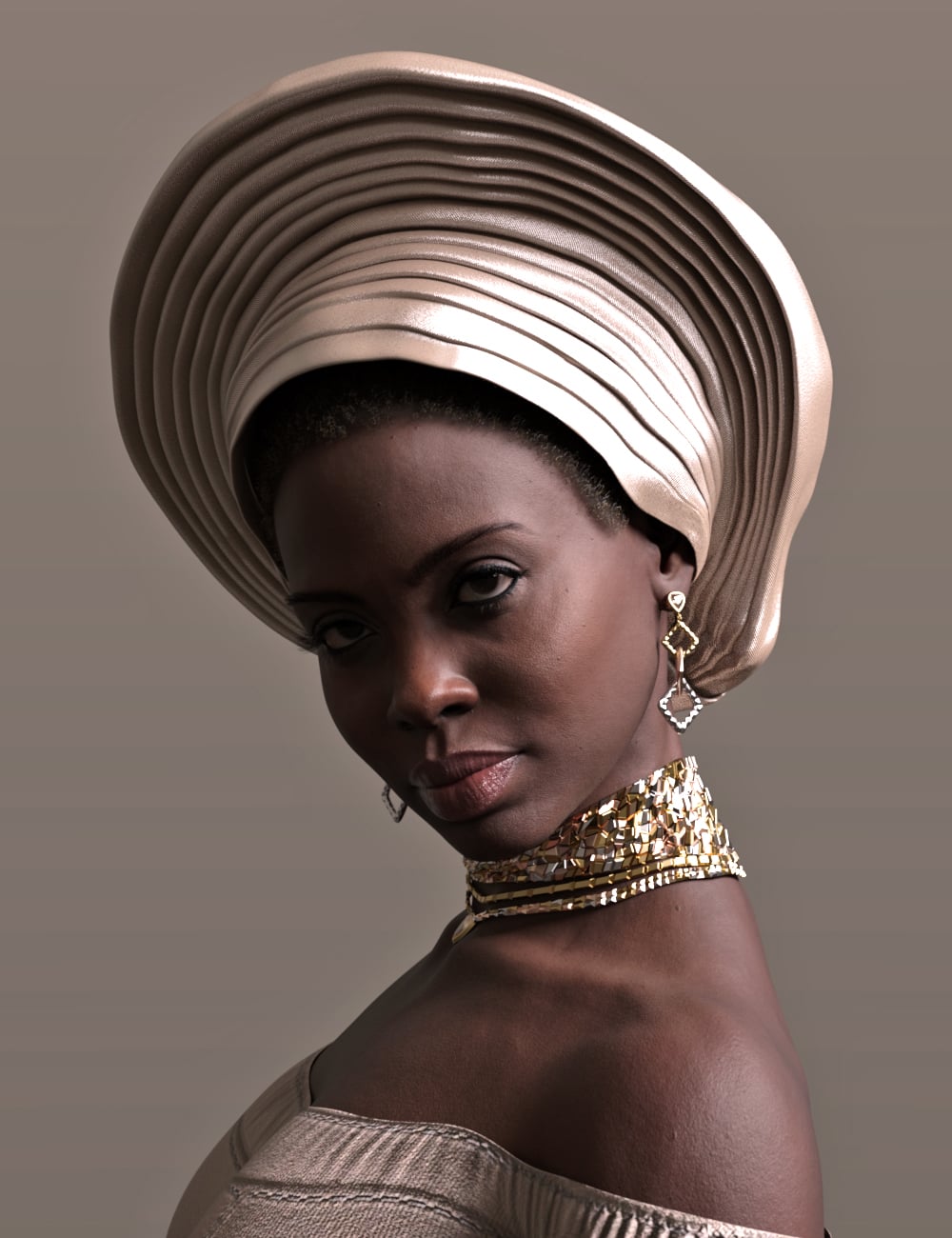 African Gele and Hair for Genesis 9 | Daz 3D