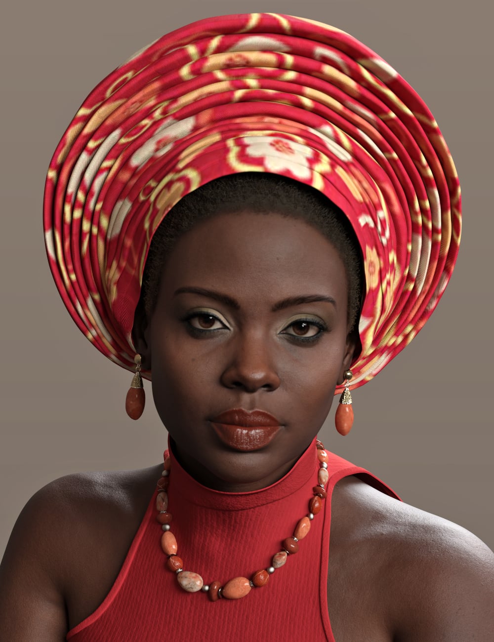 African Gele and Hair for Genesis 9 | Daz 3D